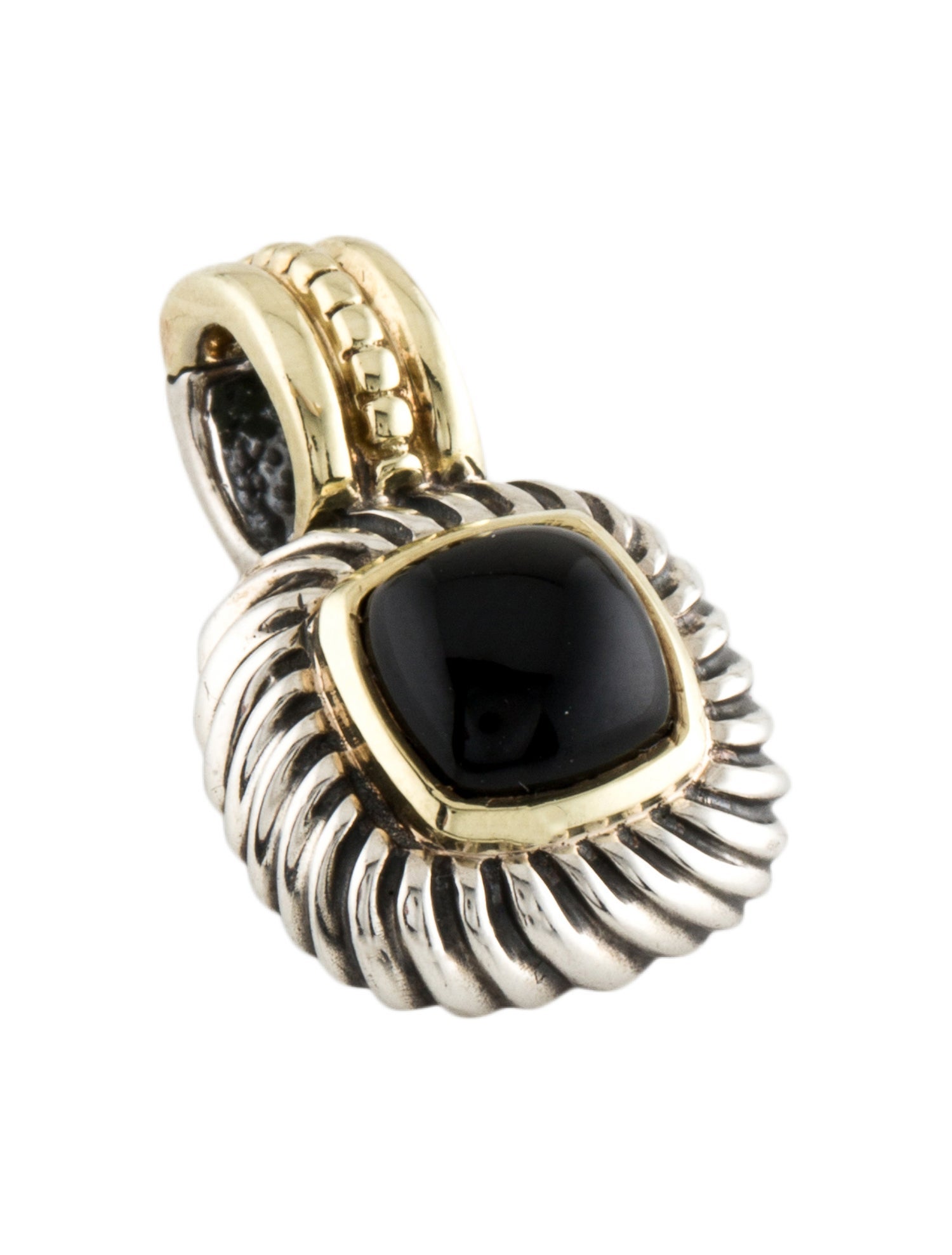 David Yurman Amethyst Enhancer Pendant - 14K Yellow Gold Pendant ...