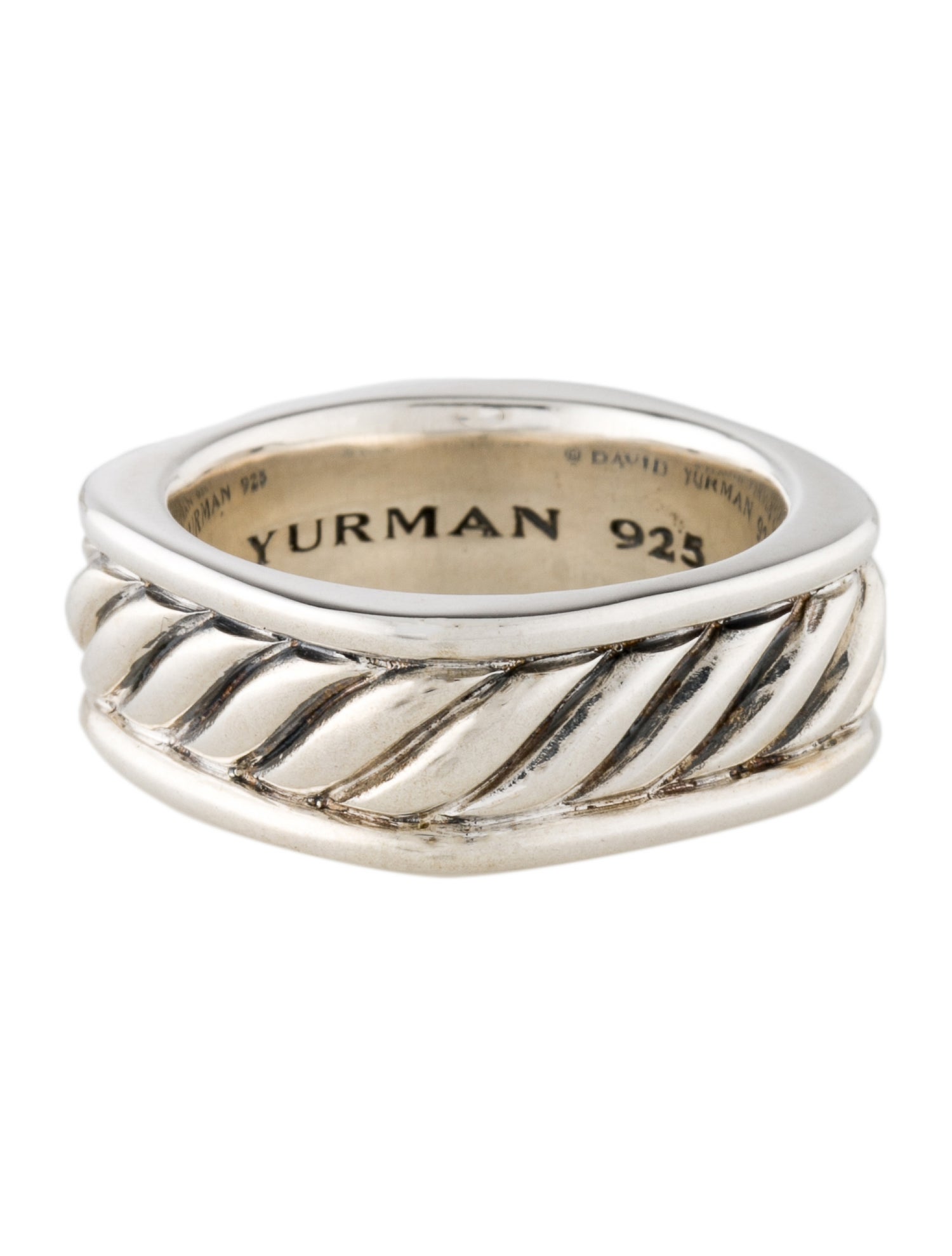 David Yurman Sculpted Cable Narrow Square Band Ring - Band, Rings ...