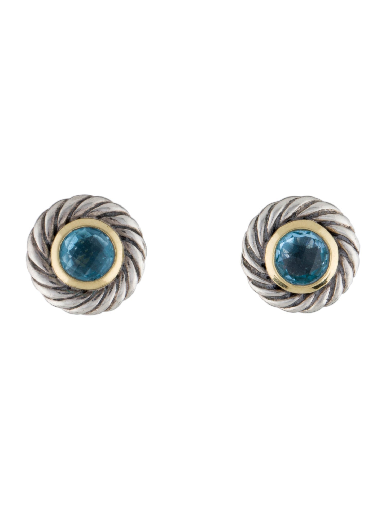 David Yurman Topaz Color Classics Cookie Studs - Sterling Silver Stud ...
