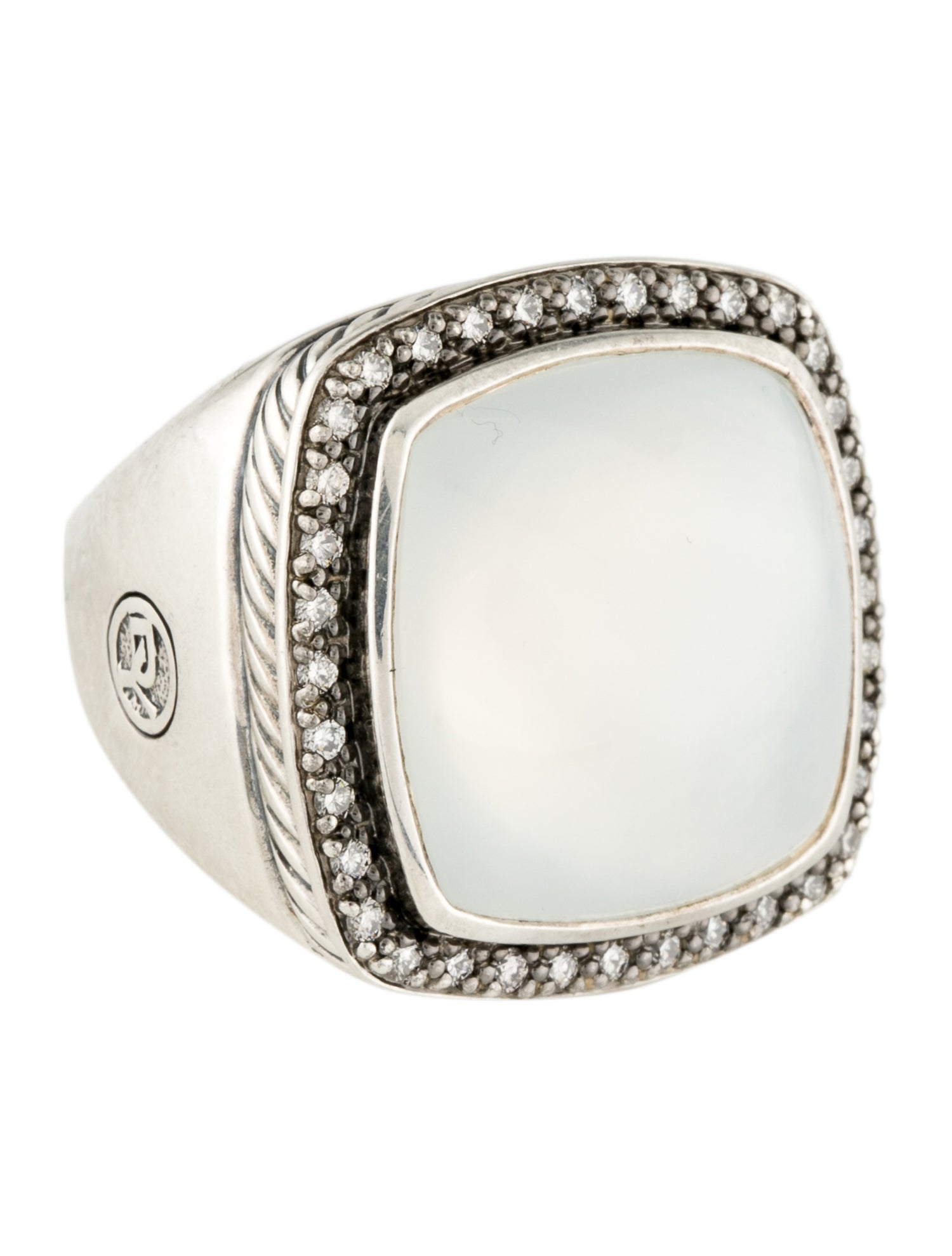 David Yurman Mother of Pearl, Quartz Doublet & Diamond Albion Ring ...