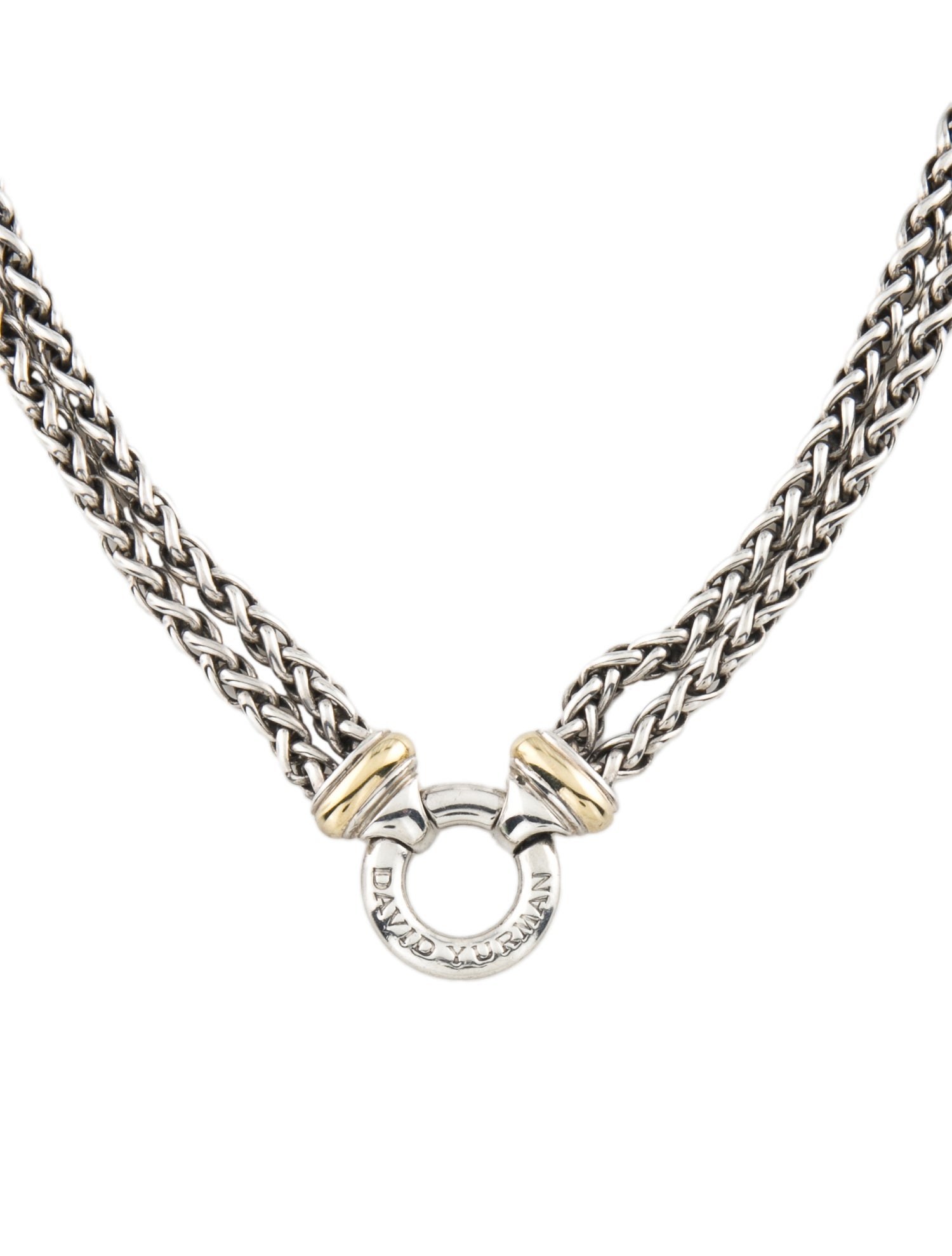 David Yurman Two-Tone Wheat Chain Necklace - Double Strand, Necklaces ...