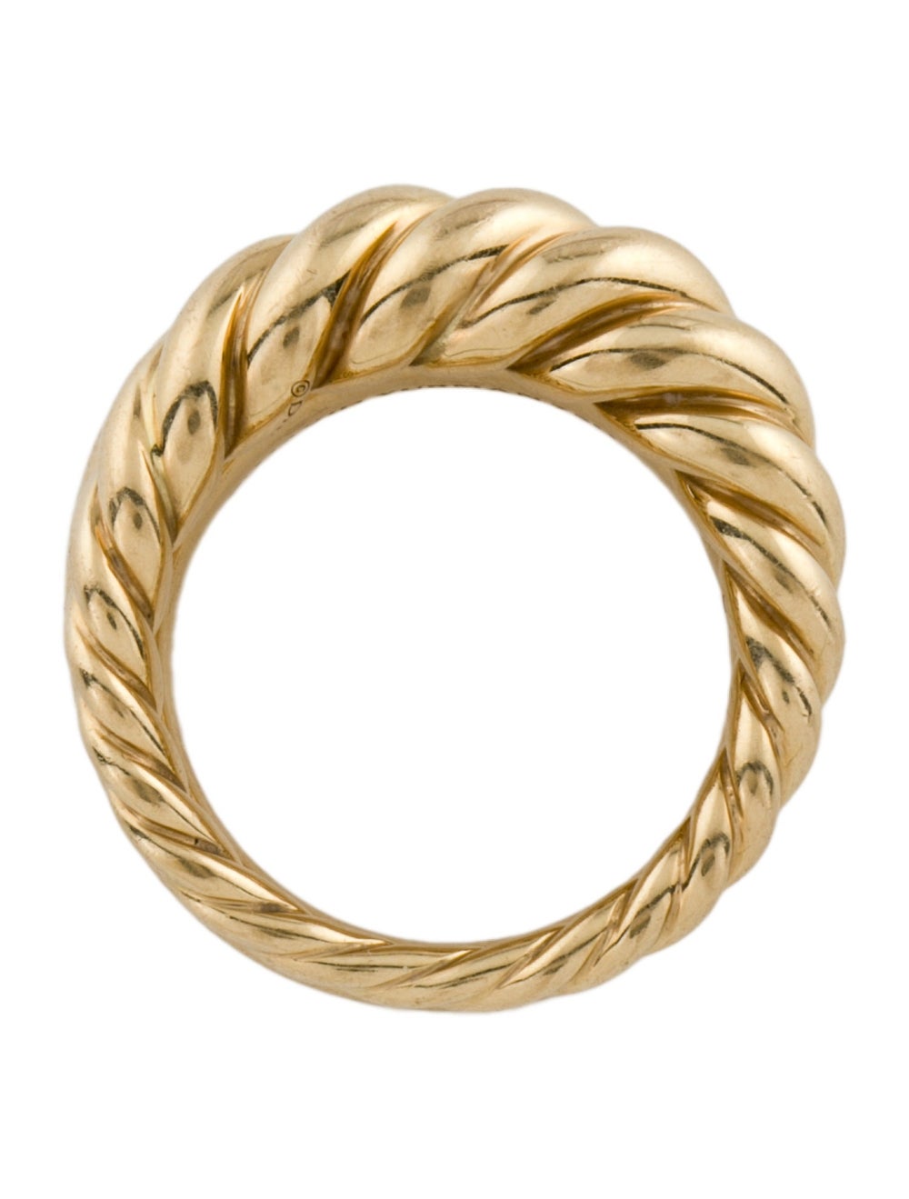 David Yurman 18K Pure Form Stack Set Band Ring - Gem