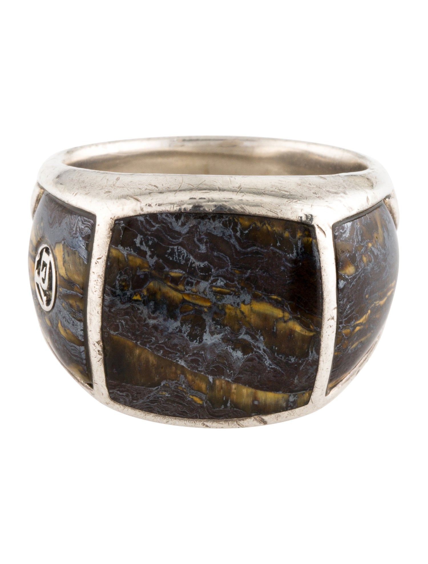 David Yurman Tiger Iron Signet Ring - Band, Rings - DVY154706 | The ...