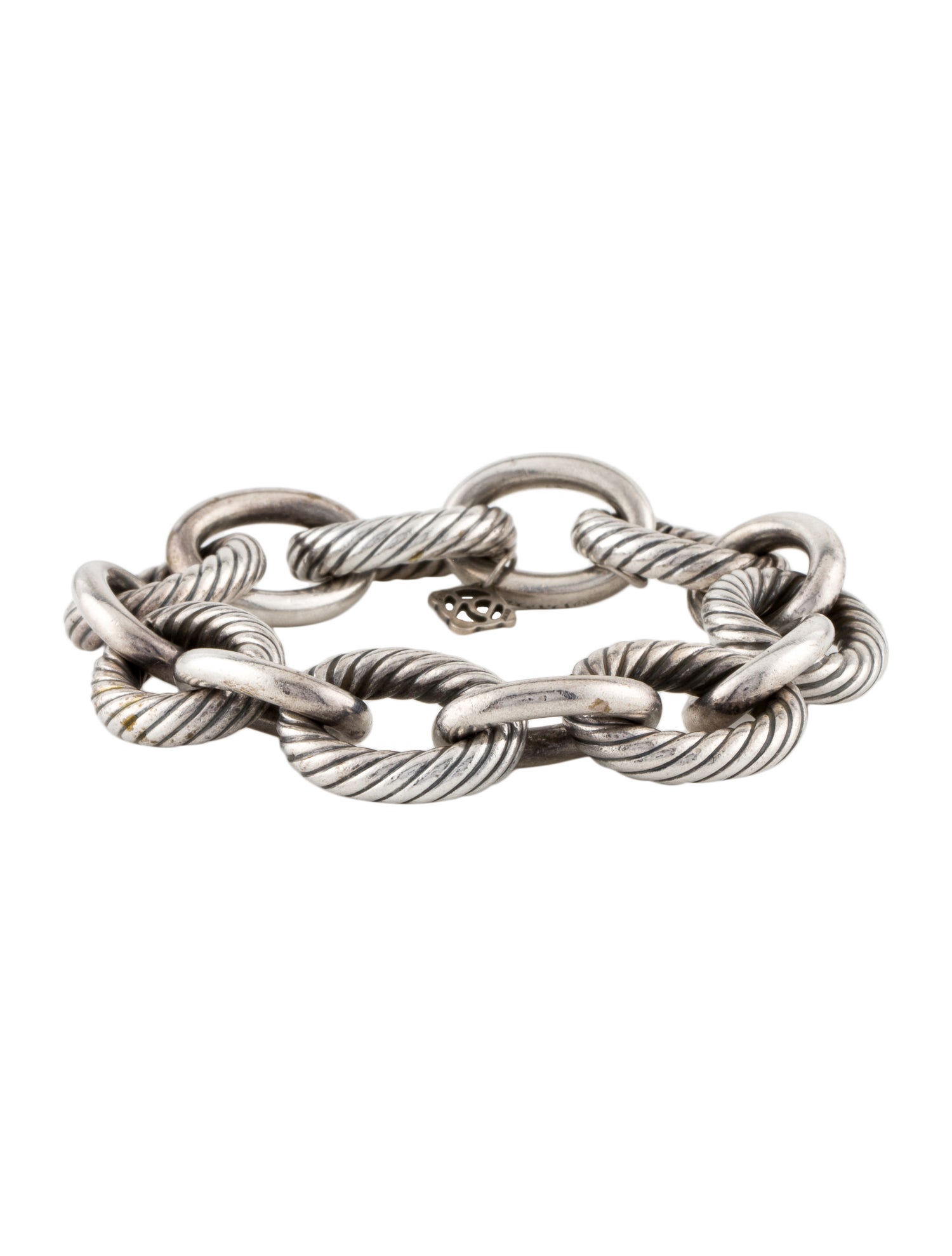 David Yurman Oval Link Chain Bracelet - Sterling Silver Link, Bracelets - DVY154843 | The RealReal