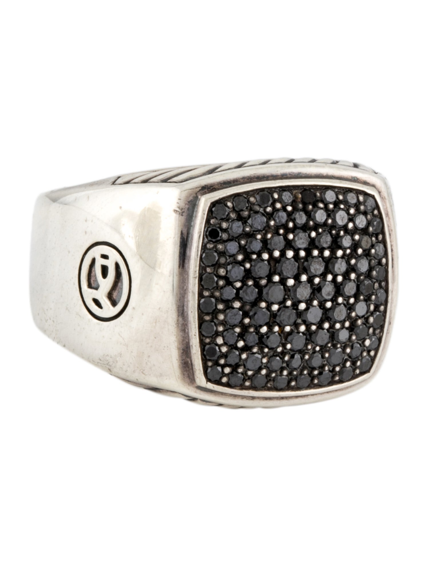 David Yurman Diamond Signet Ring - Sterling Silver Signet Ring, Rings ...