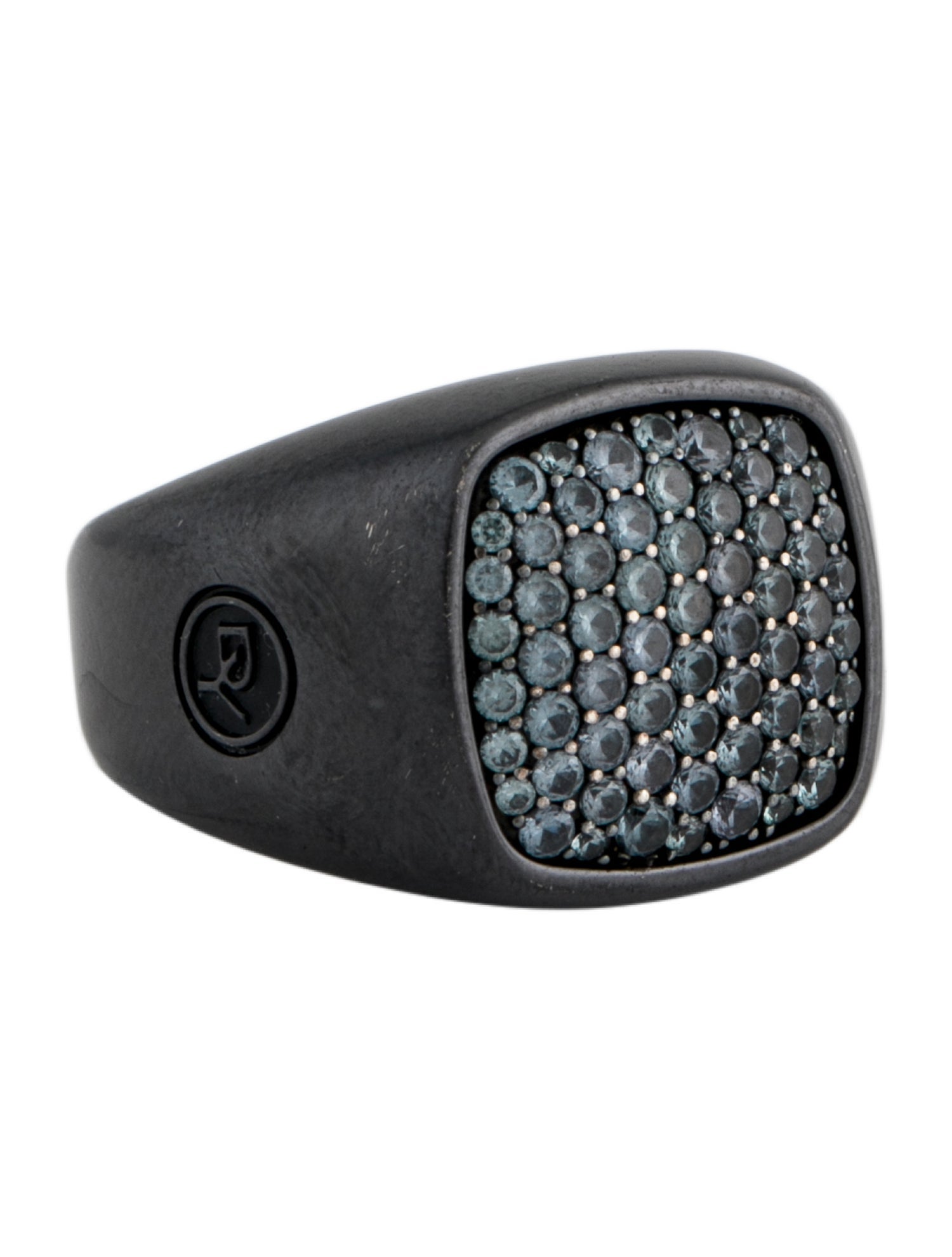 David Yurman Titanium Color-Change Garnet Streamline® Signet Ring ...