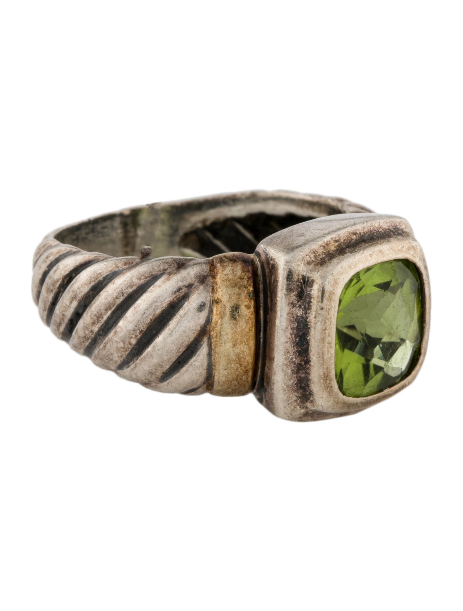 David Yurman Amethyst & Dyed Chalcedony Renaissance Ring - 14K Yellow ...