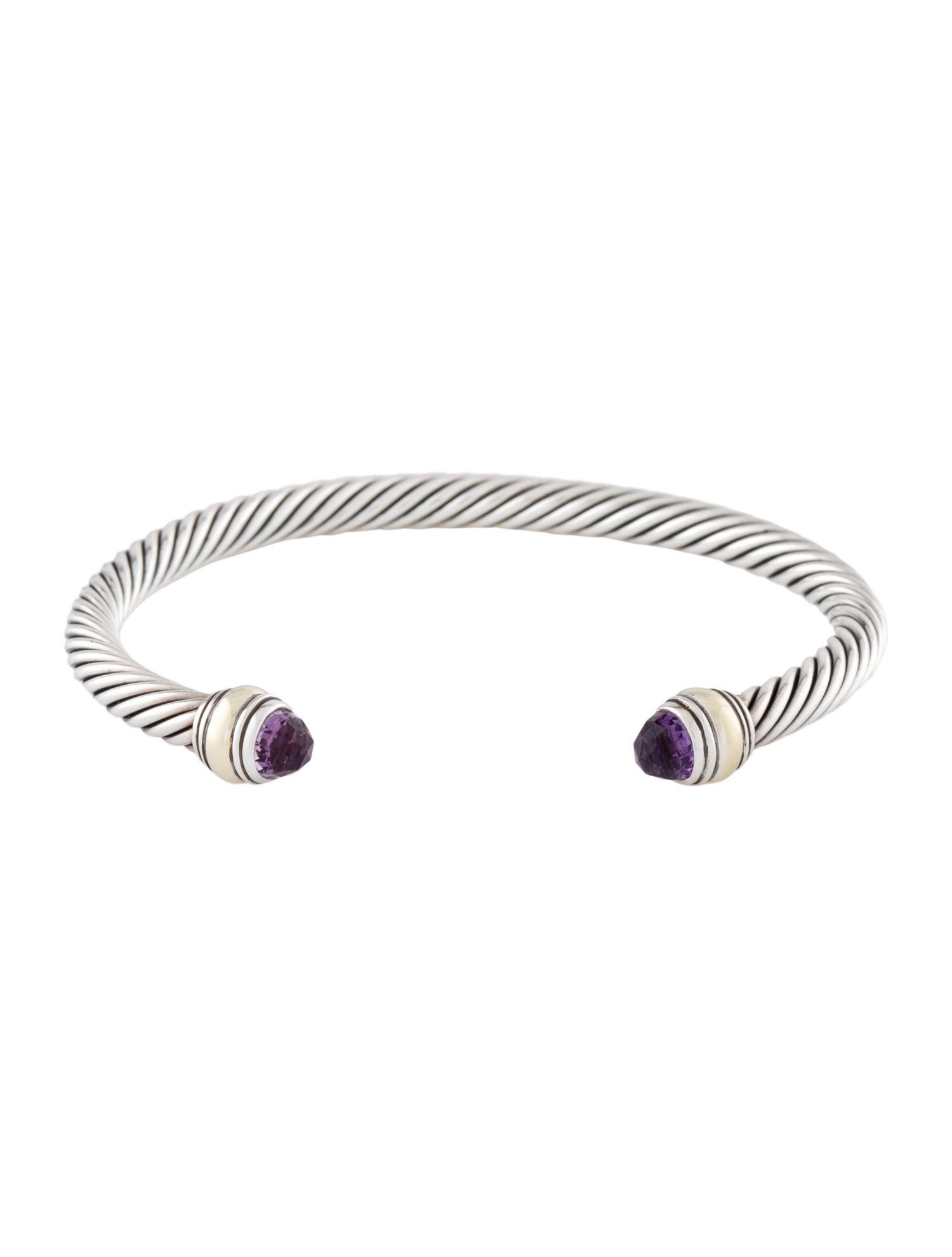 David Yurman Two-Tone Crossover Cuff Bracelet - Sterling Silver Cuff ...