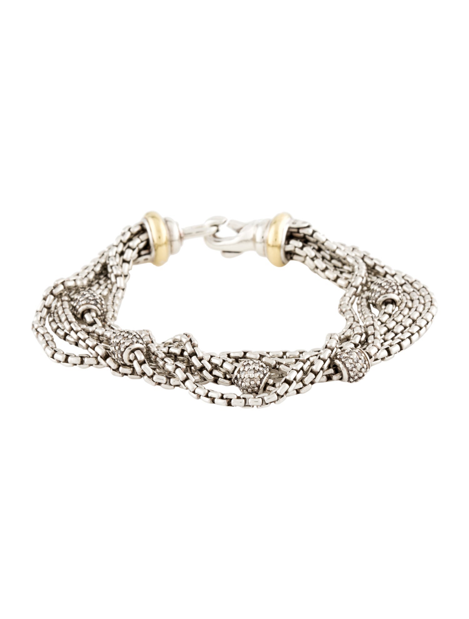 David Yurman Pearl Quatrefoil Multi-Strand Bracelet - 18K Yellow Gold ...