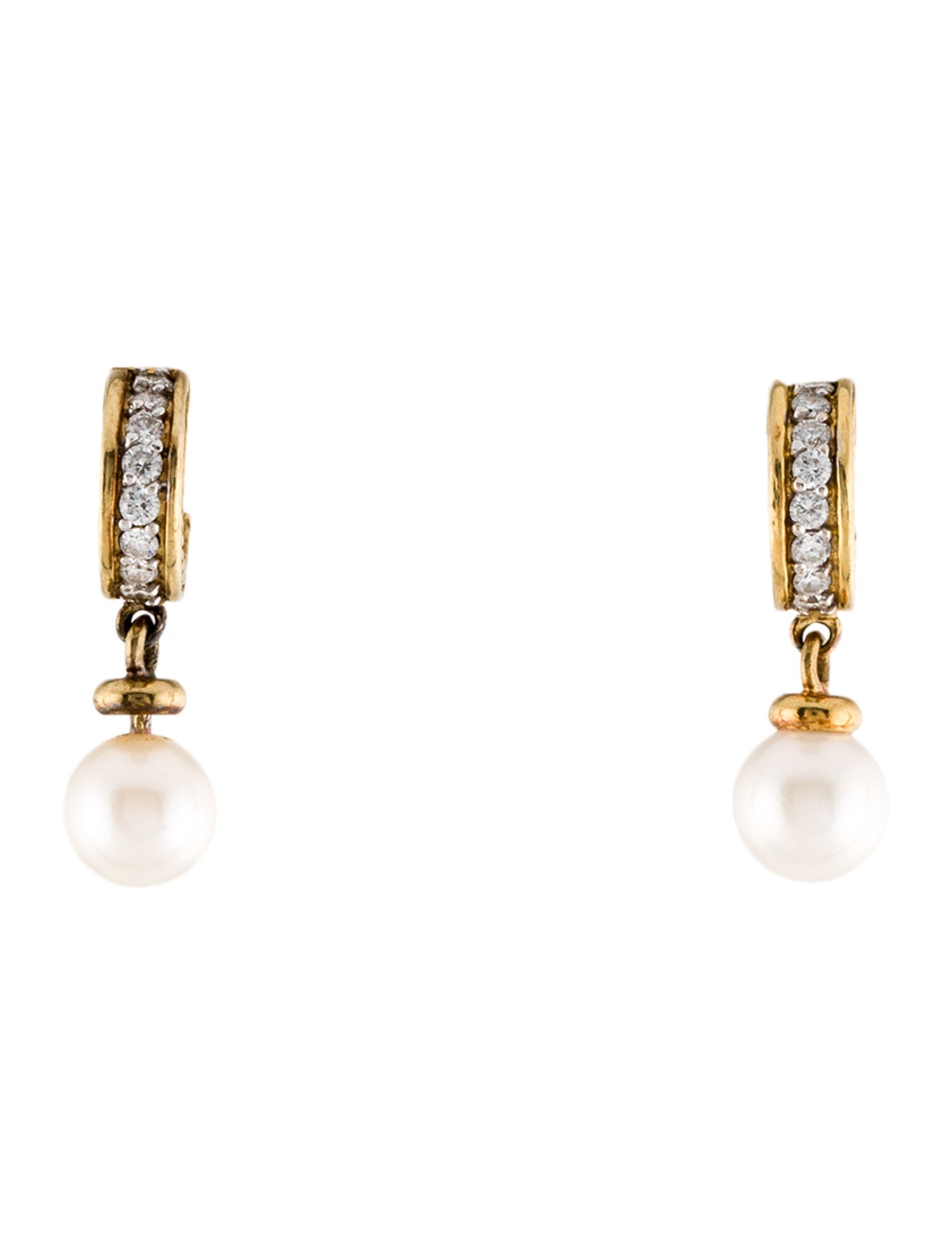 Earrings 18K Rutilated Quartz,Tourmaline & Diamond Drop Earrings - 18K ...