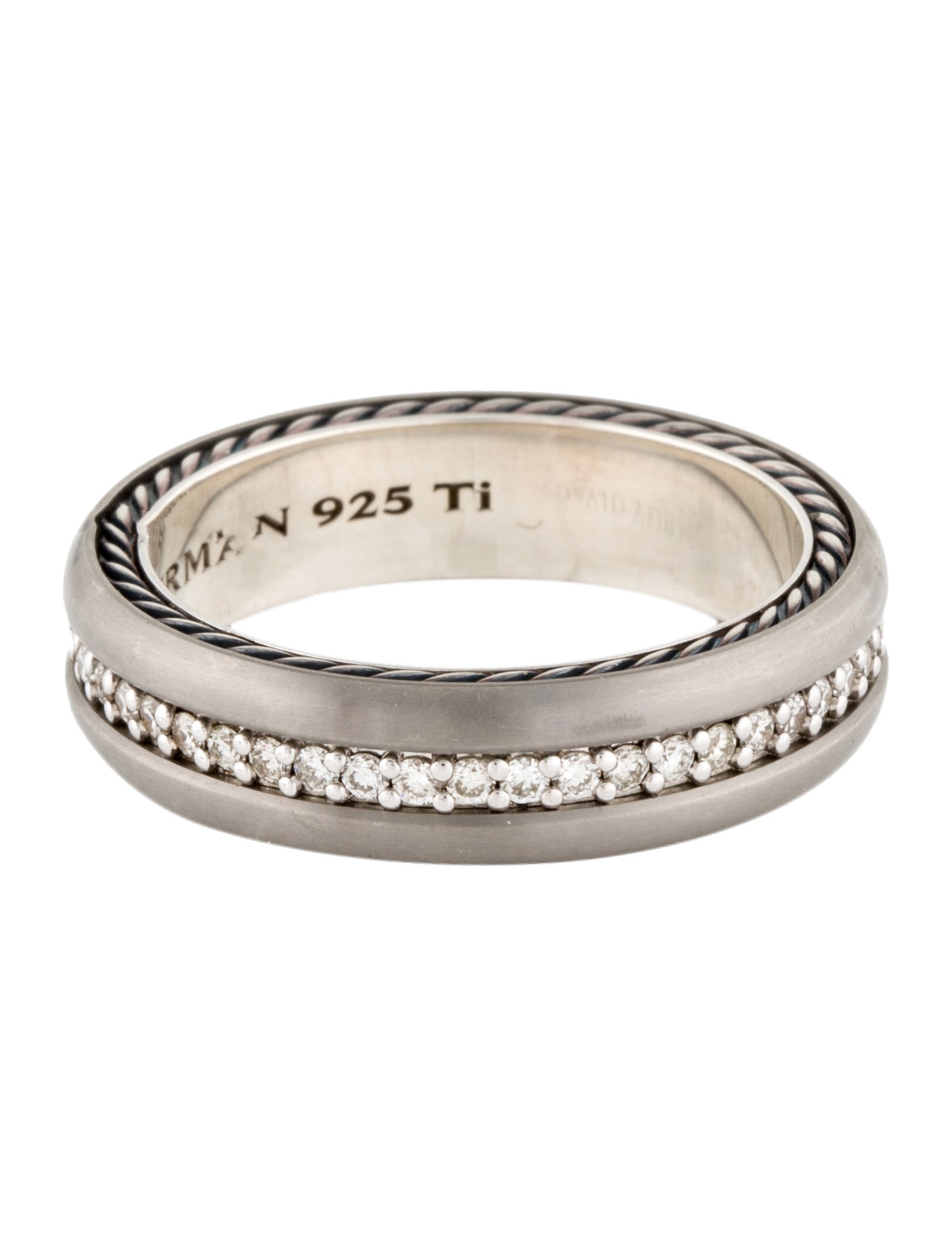 David Yurman Diamond Streamline Band - Sterling Silver Eternity Band ...