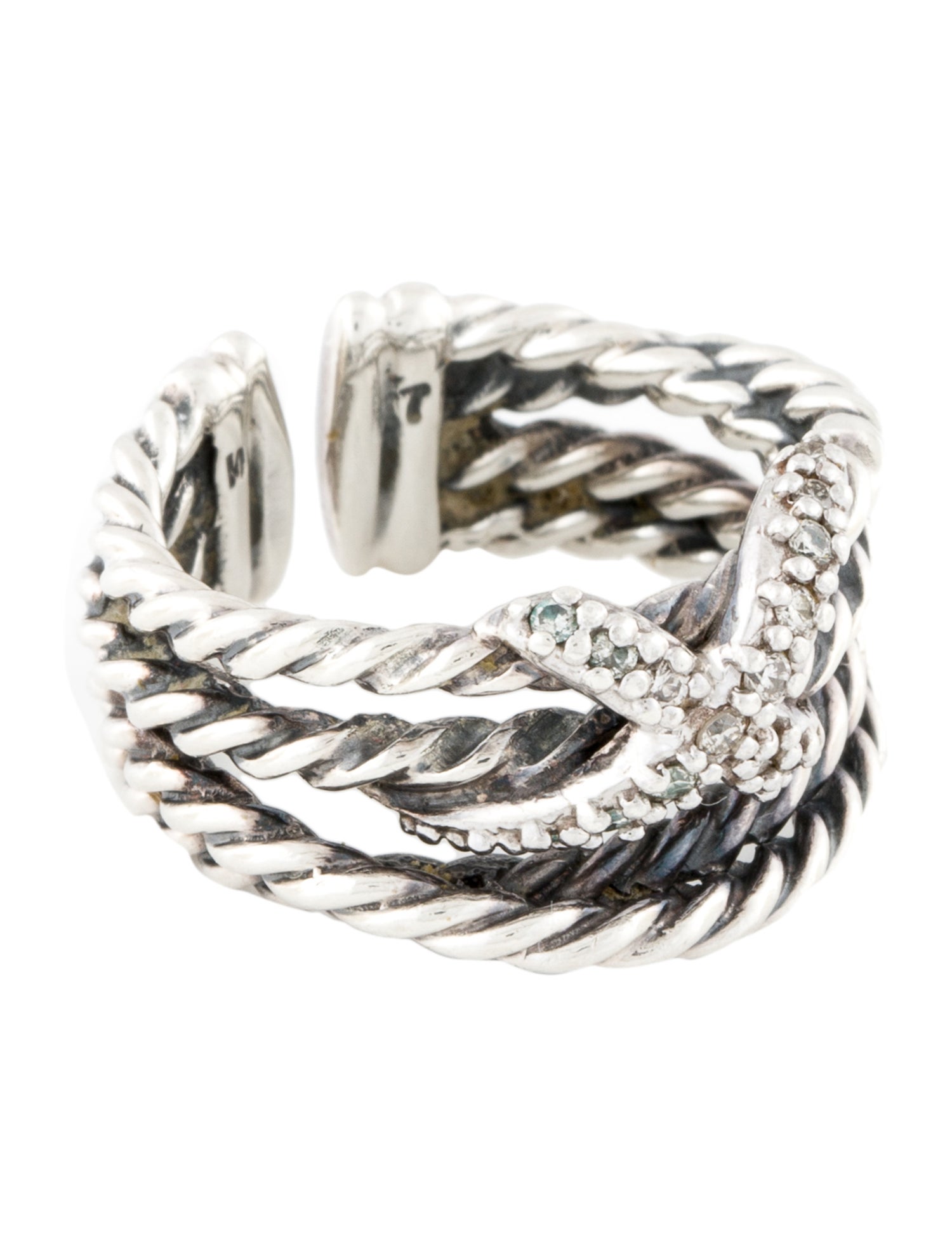 David Yurman Double X Crossover Ring - 18K Yellow Gold Band, Rings ...