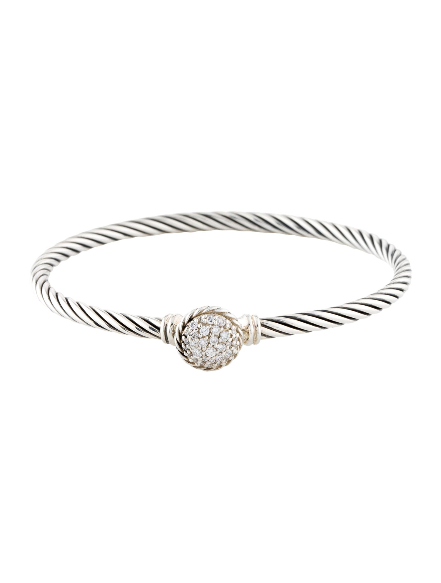 David Yurman Pure Form® Cable Hinged Bangle Bracelet - Sterling Silver ...