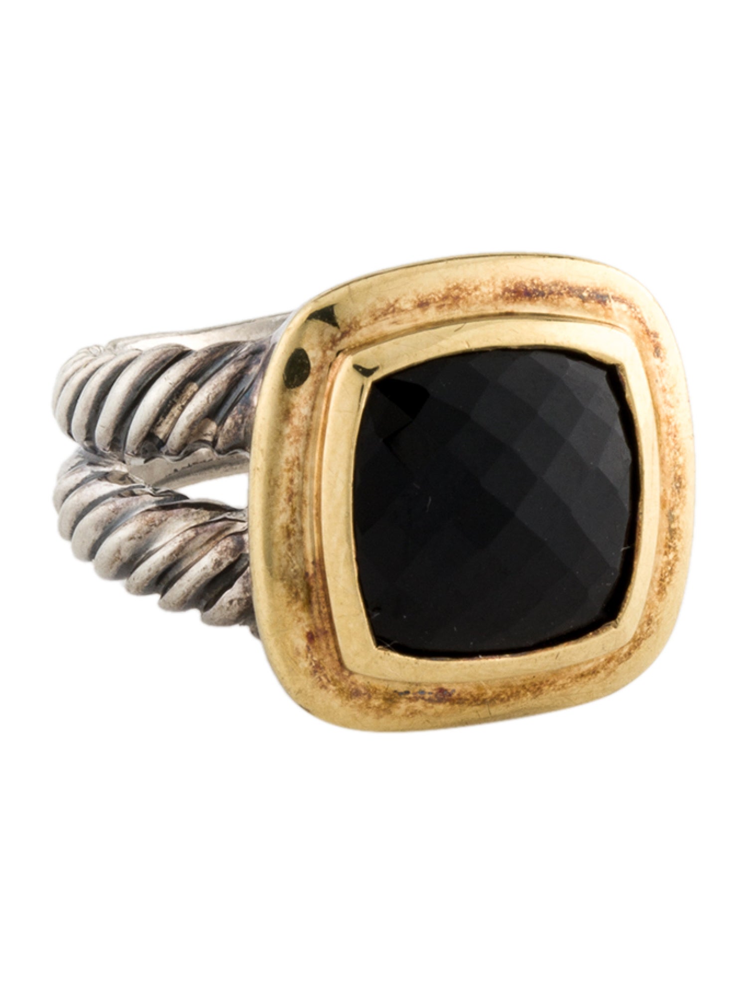 David Yurman Two-Tone Cable Band - 18K Yellow Gold Band, Rings ...