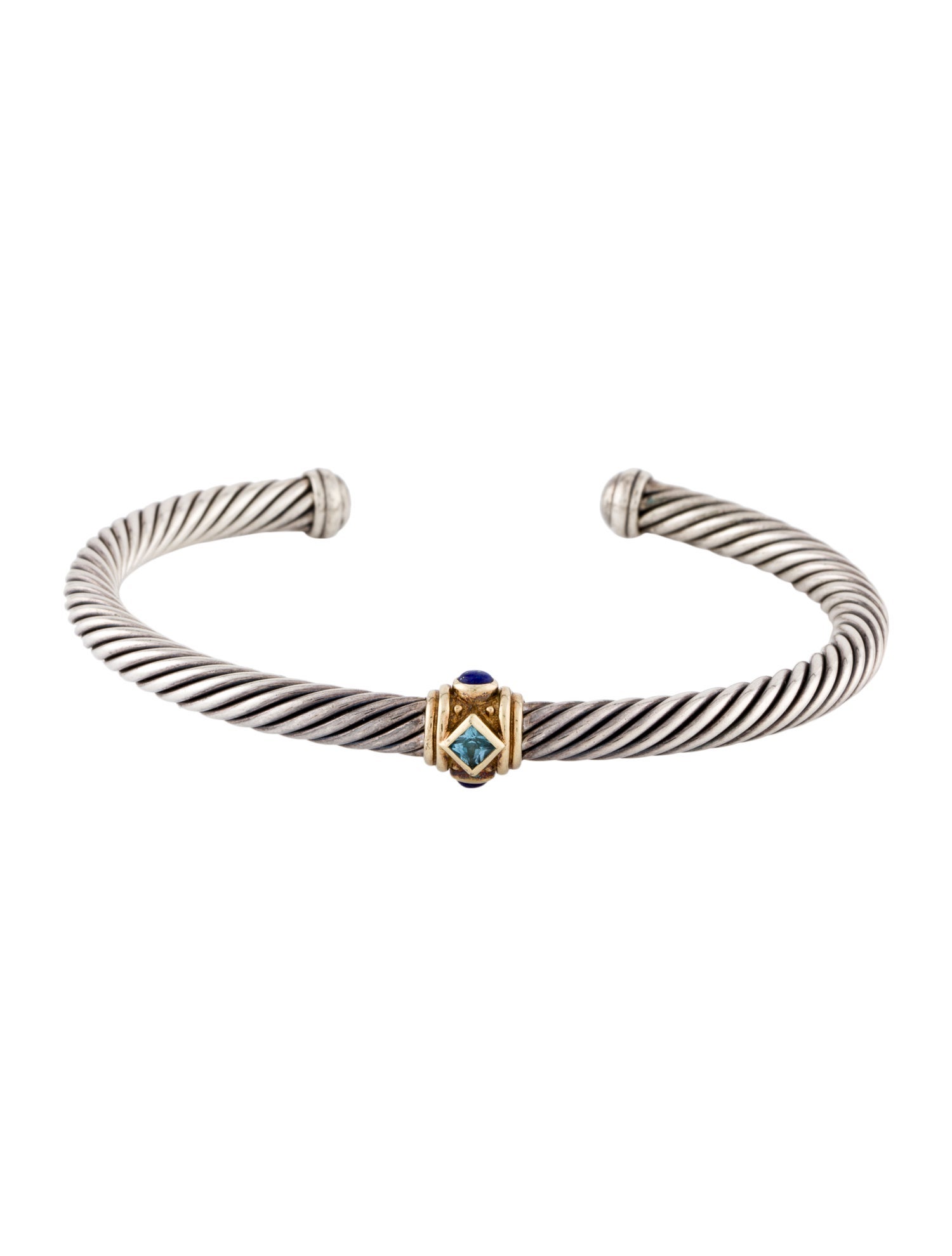 David Yurman Pearl Cable Classics Cuff Bracelet - 14K Yellow Gold Cuff ...