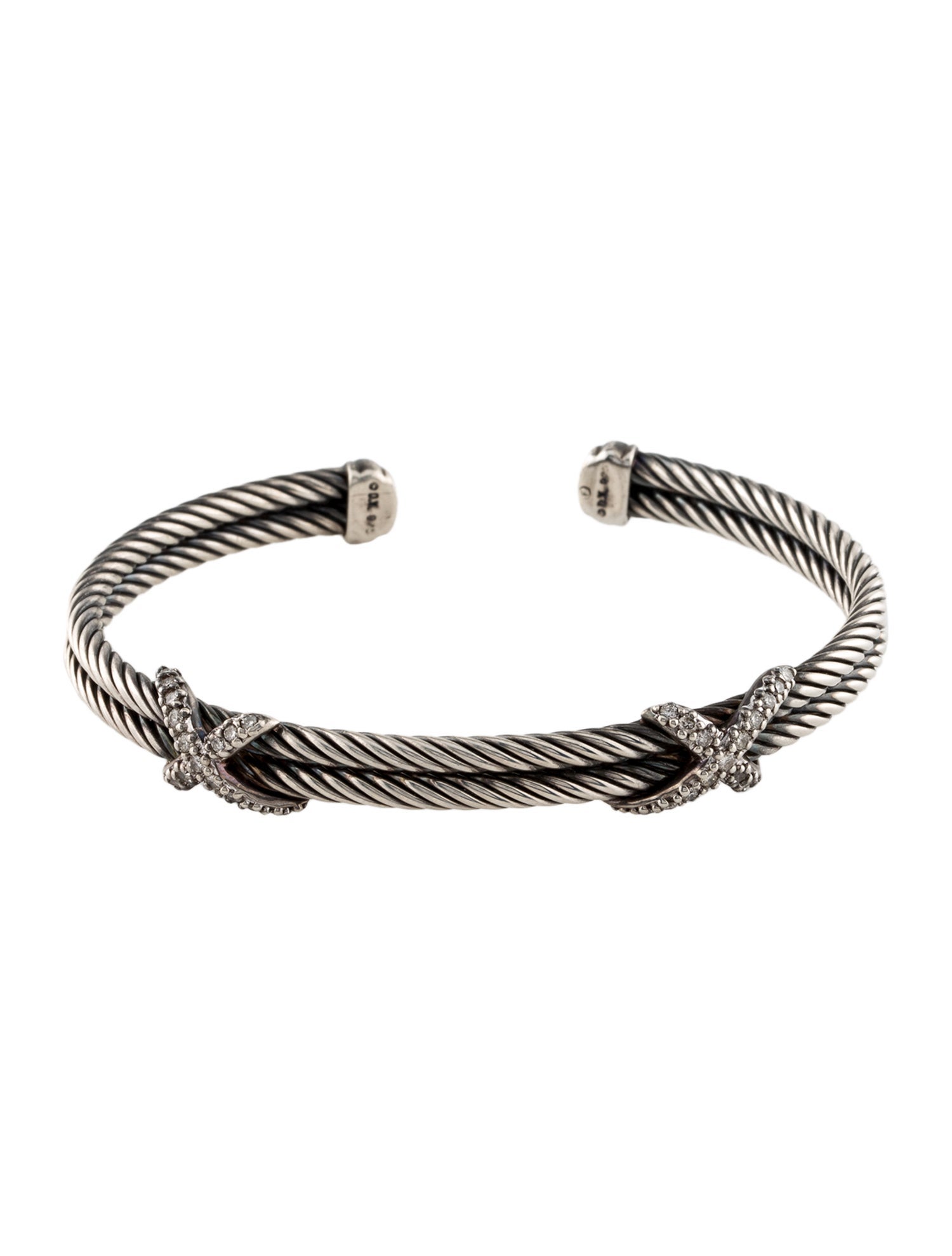 David Yurman Two-Tone Classic Cable Cuff - 14K Yellow Gold Cuff ...