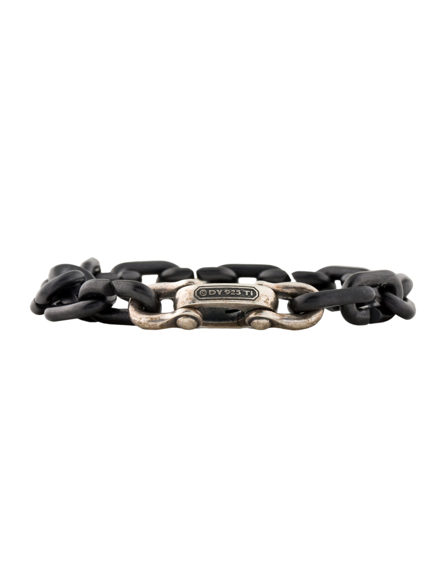 David Yurman Titanium Chain Links Bracelet - Black, Sterling Silver ...