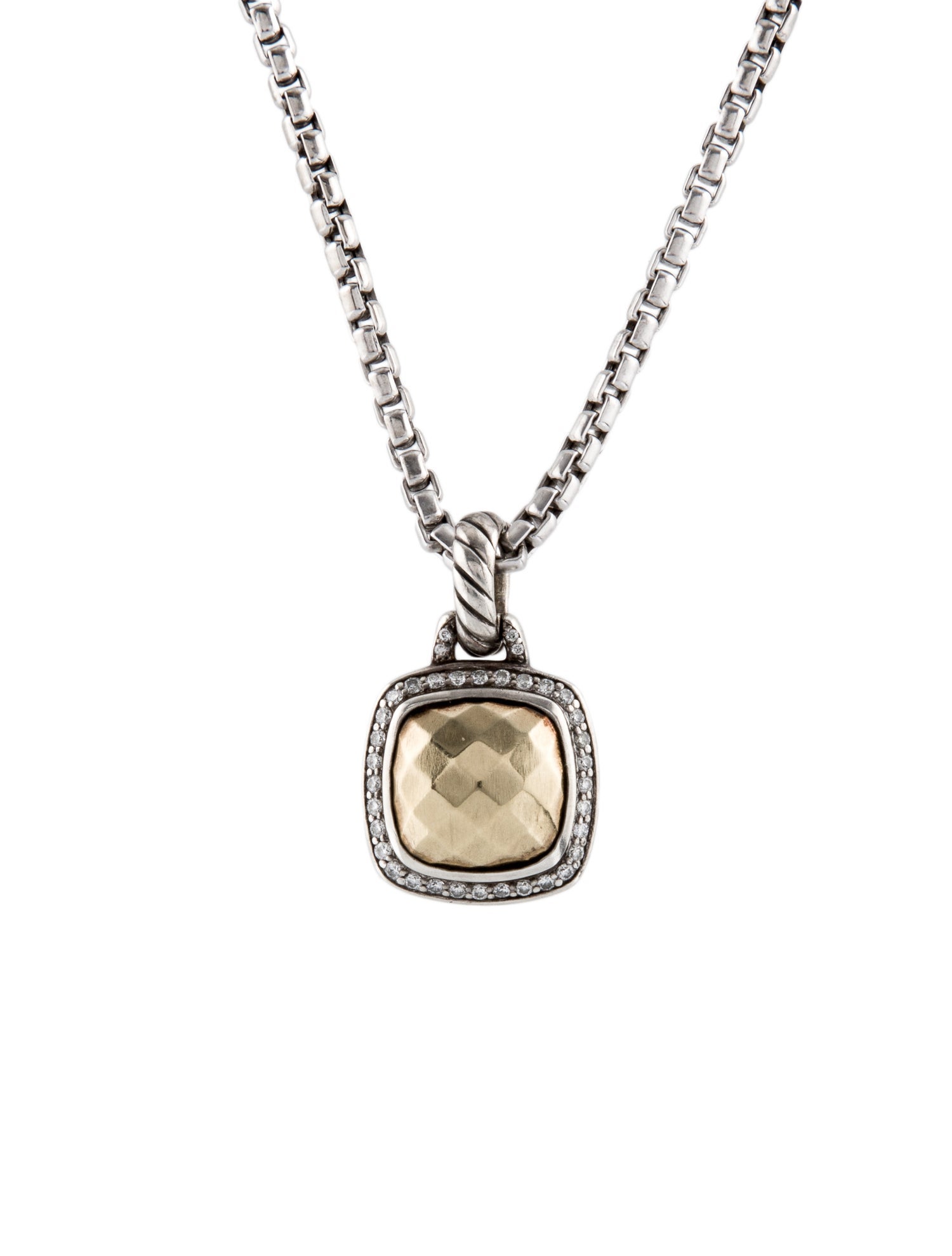 David Yurman Onyx & Diamond Albion Pendant Necklace - Black, Sterling ...