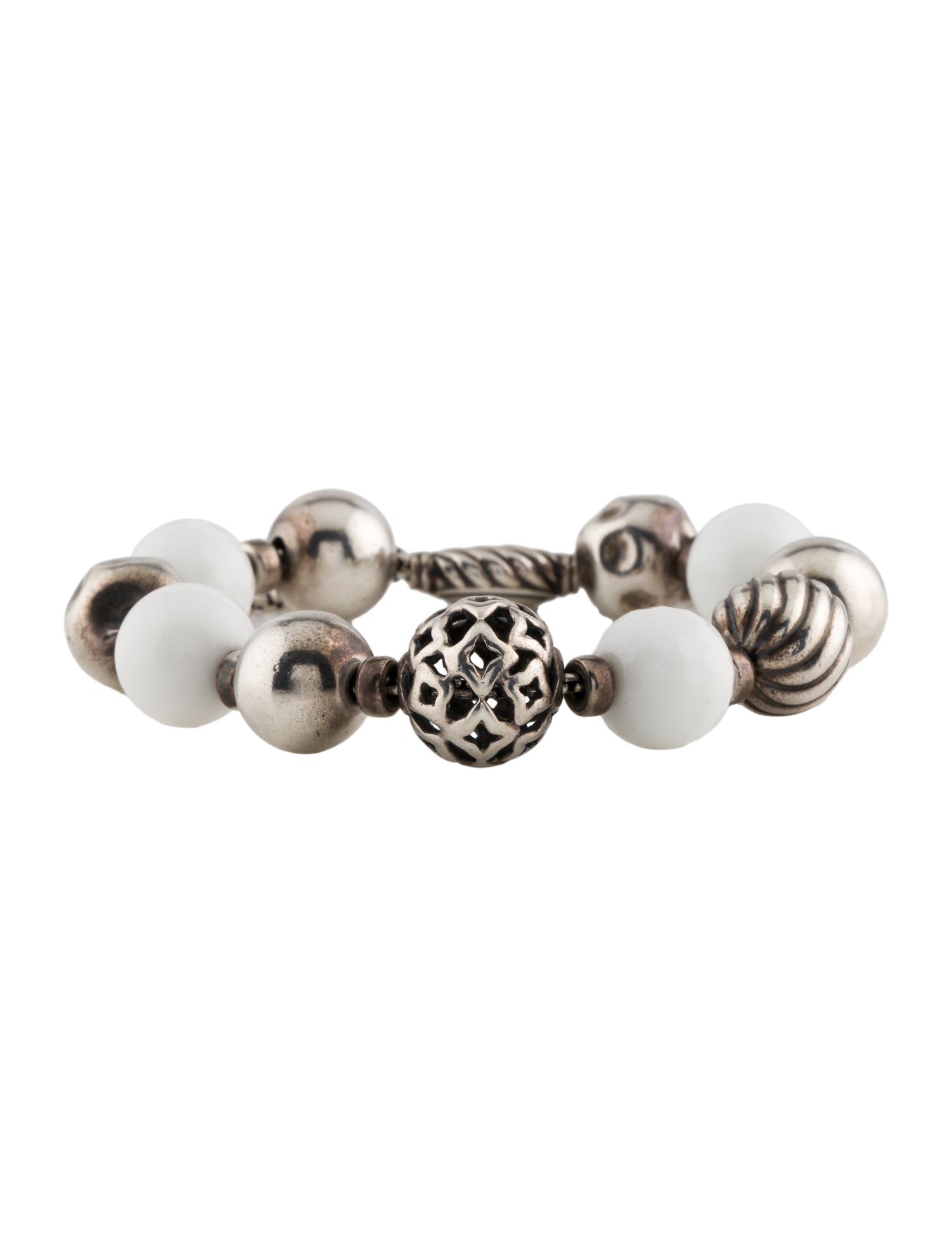 David Yurman Elements Classic Beaded Bracelet - Sterling Silver Bead ...