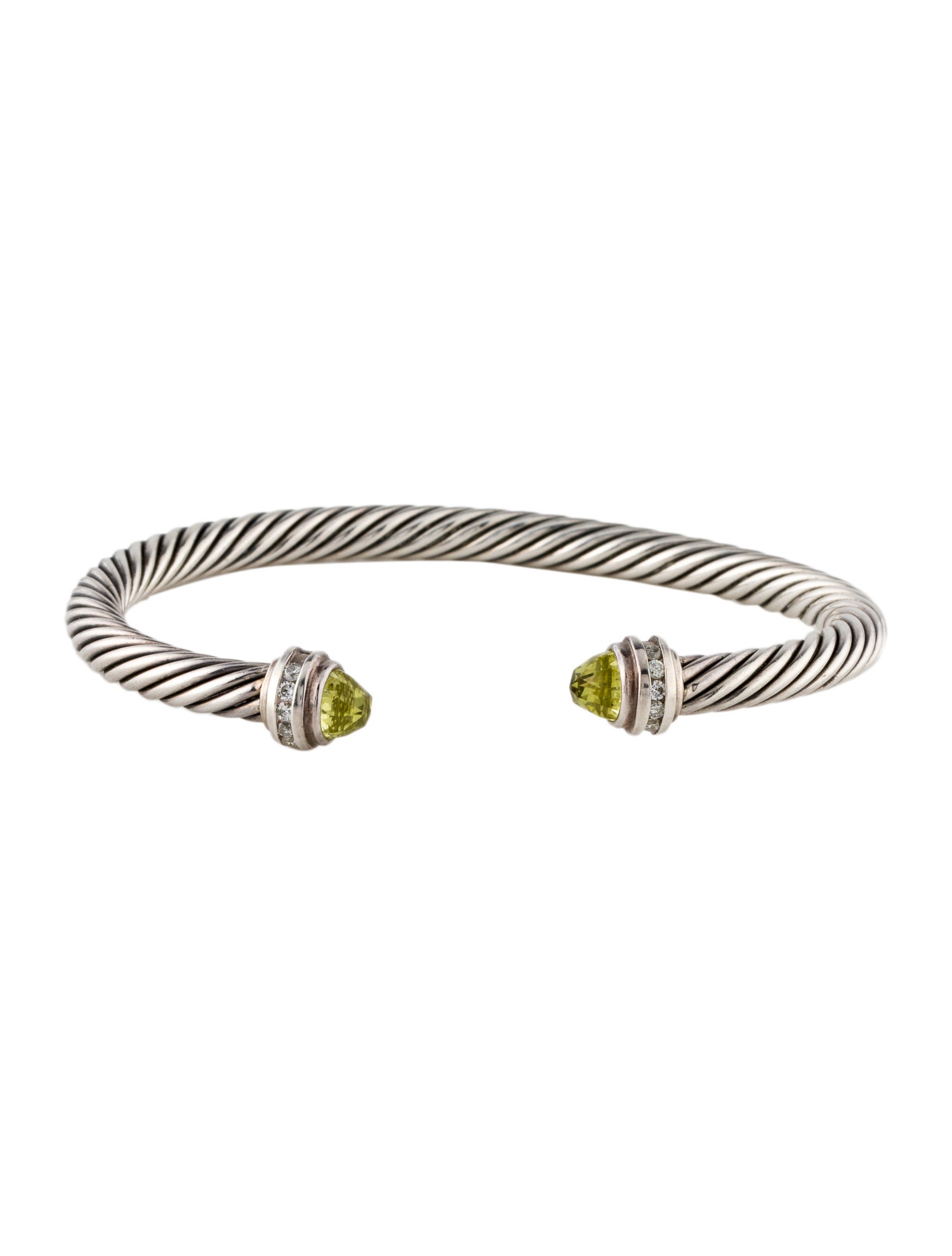 David Yurman Two-Tone Cable Crossover Cuff - 18K Yellow Gold Cuff ...