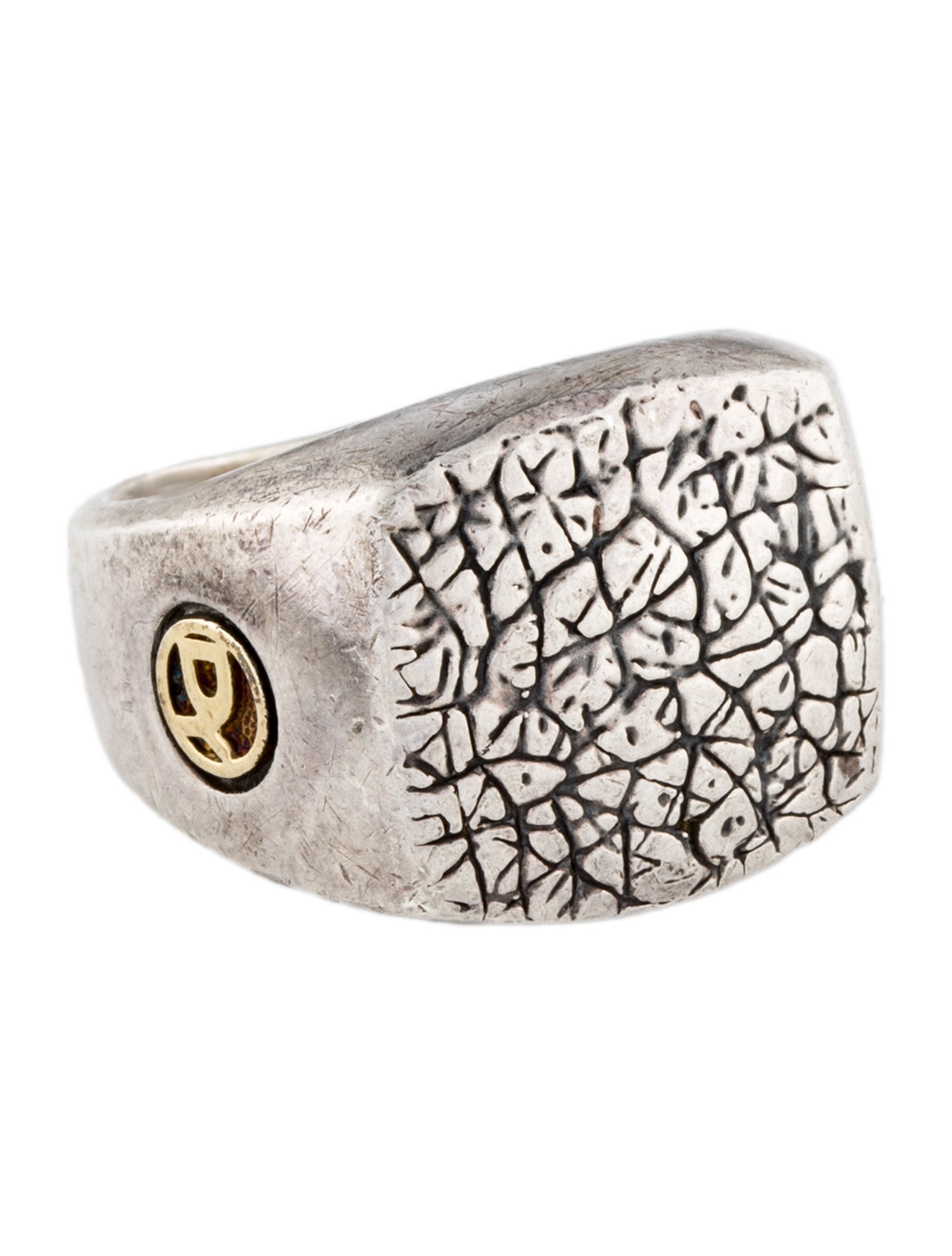 David Yurman Two-Tone Crossover Wide Ring - 14K Yellow Gold Rolling ...