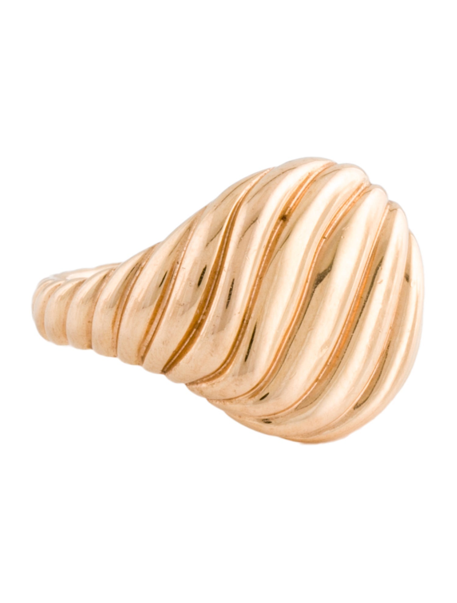 David Yurman 18K Sculpted Cable Pinky Ringb - Signet Ring, Rings ...