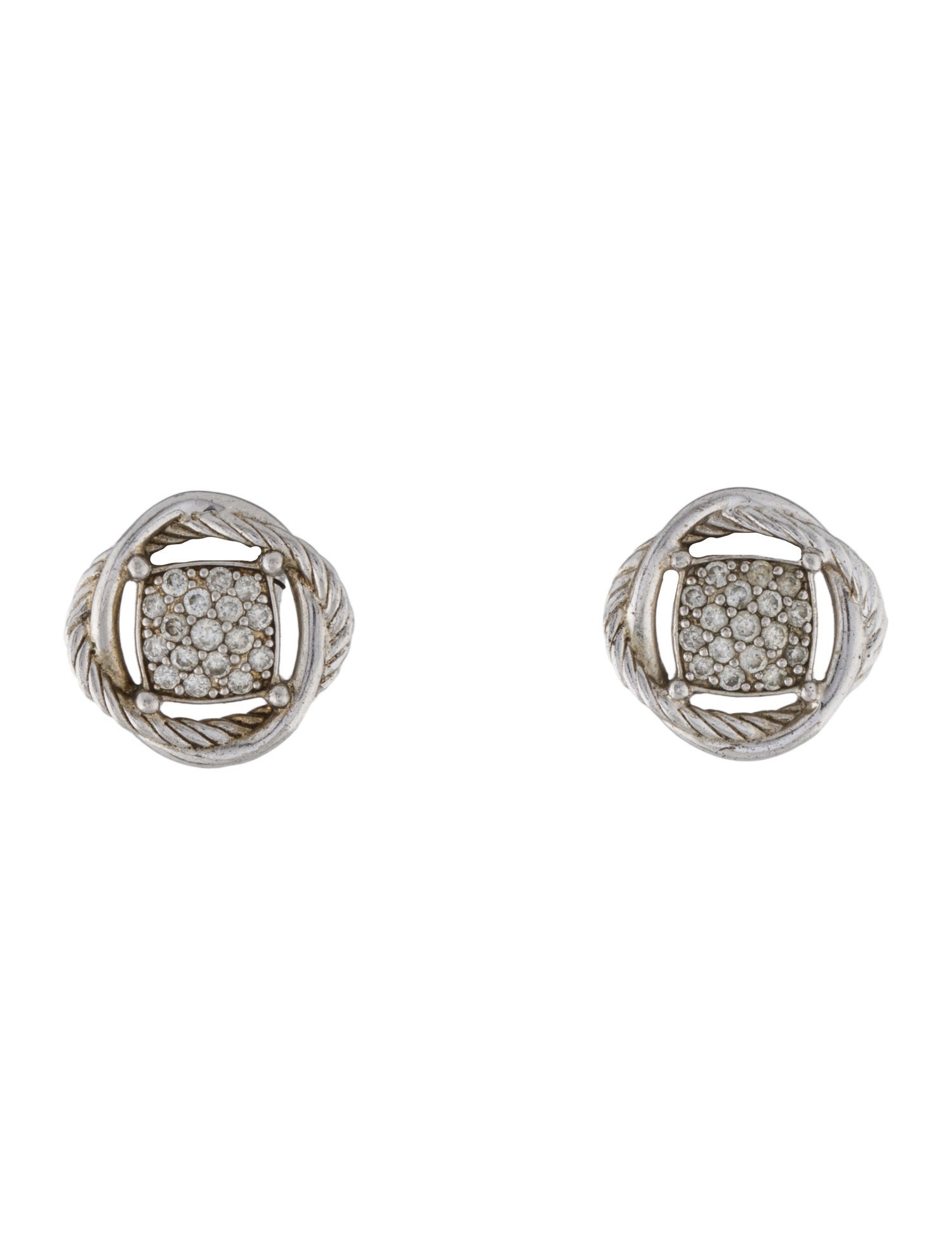 David Yurman Diamond Infinity Studs - Sterling Silver Stud, Earrings ...