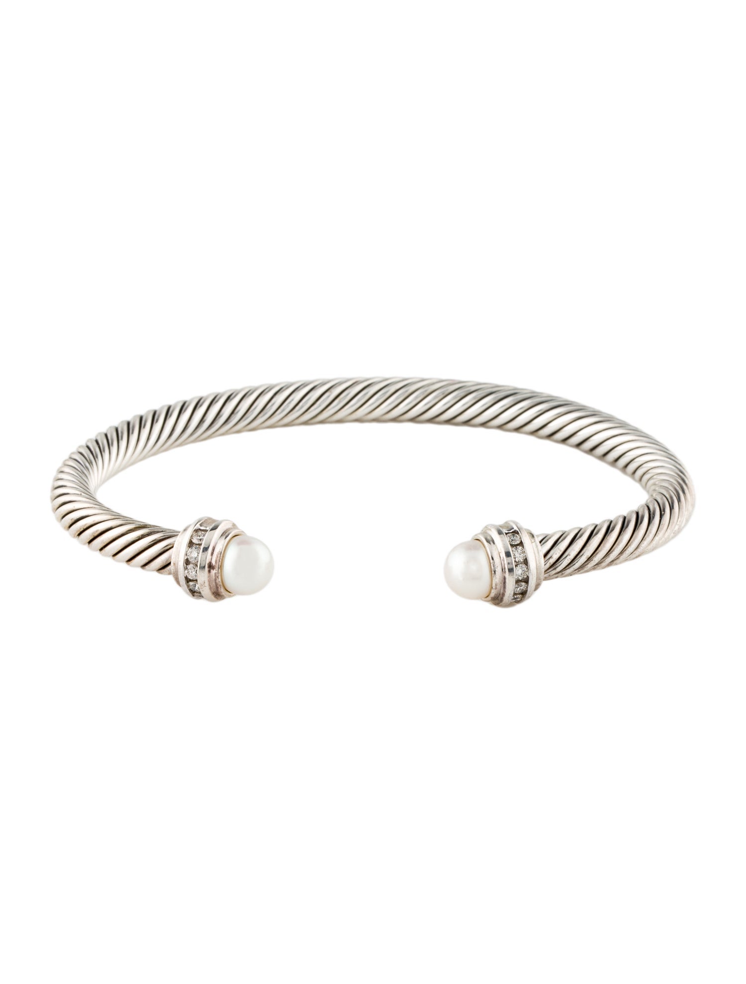 David Yurman Pearl Classic Cable Cuff - 14K Yellow Gold Cuff, Bracelets ...