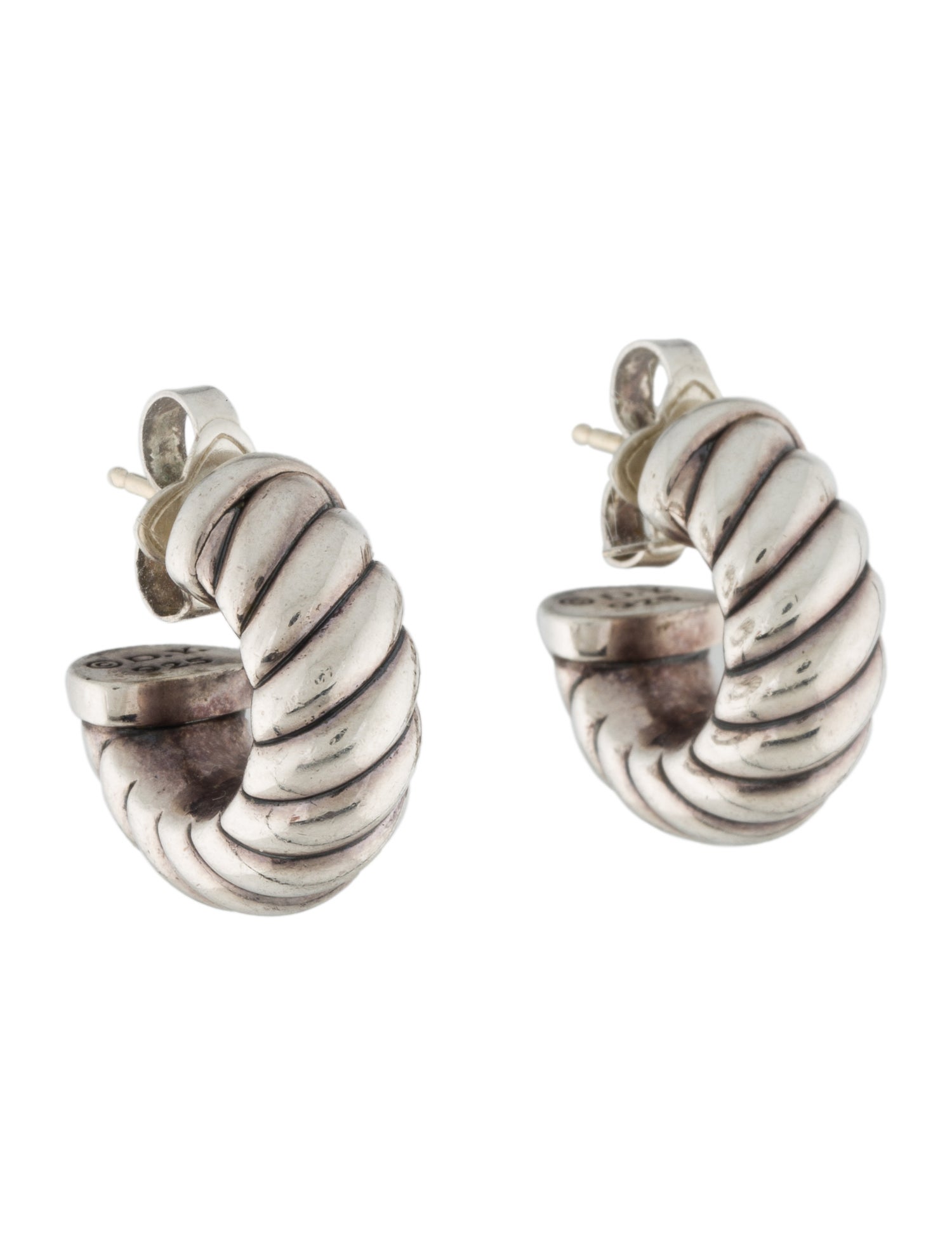 David Yurman Ruby Cable Hoop Earrings - 14K Yellow Gold Hoop, Earrings ...