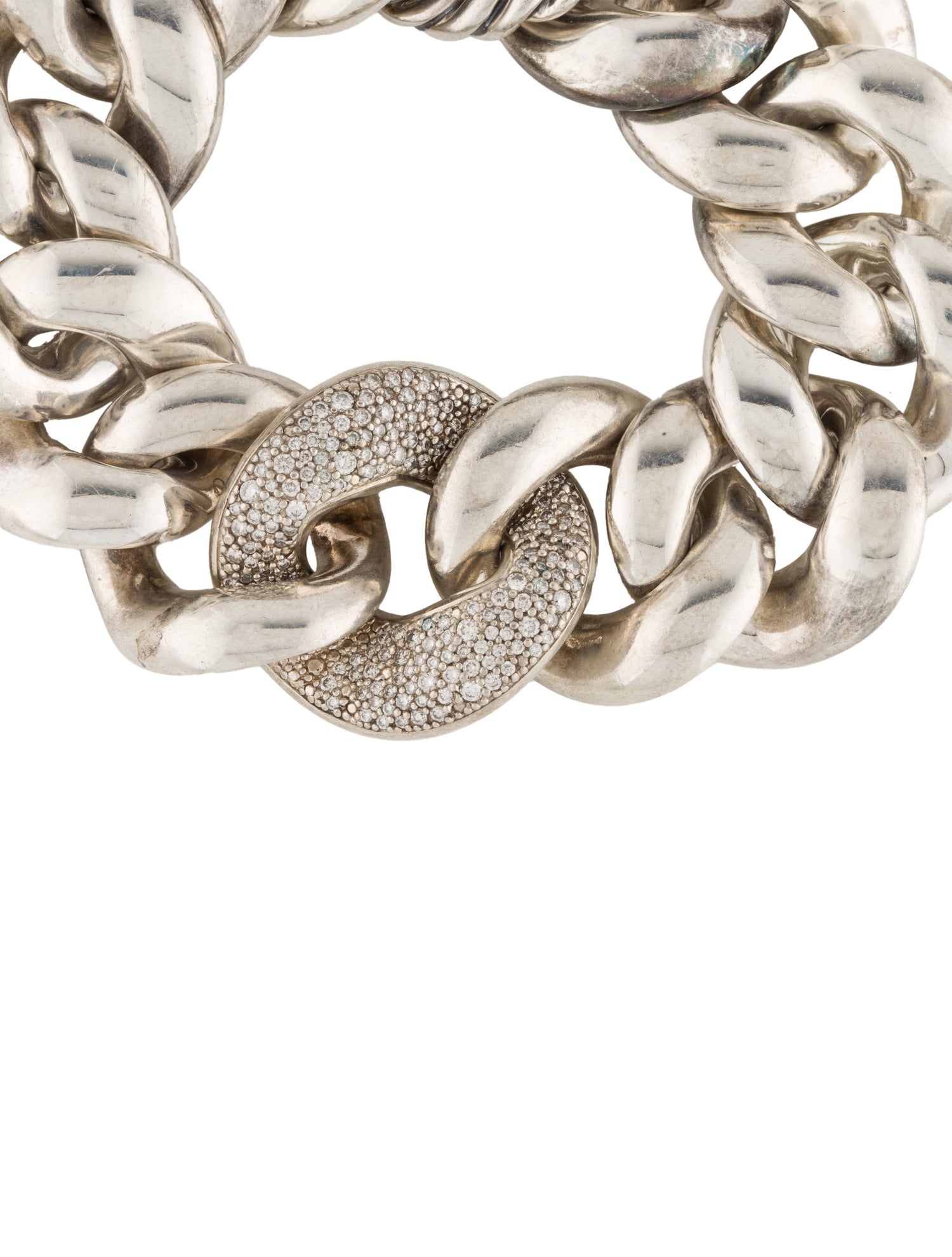 David Yurman 1.16ctw Diamond Medium Pave Cordelia Bracelet - Sterling Silver Link, Bracelets ...