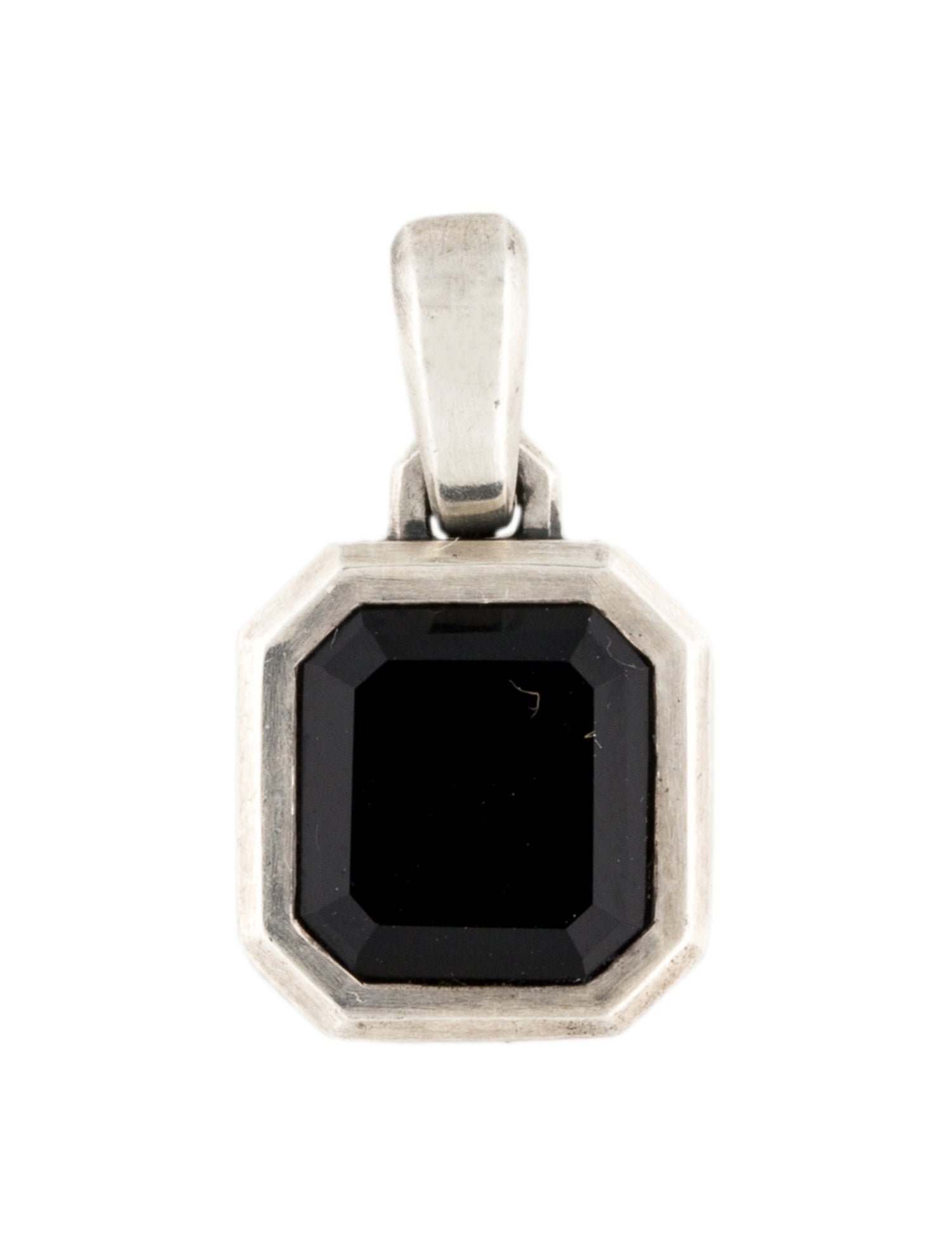 David Yurman Onyx Octagonal Roman Amulet Pendant - Sterling Silver ...