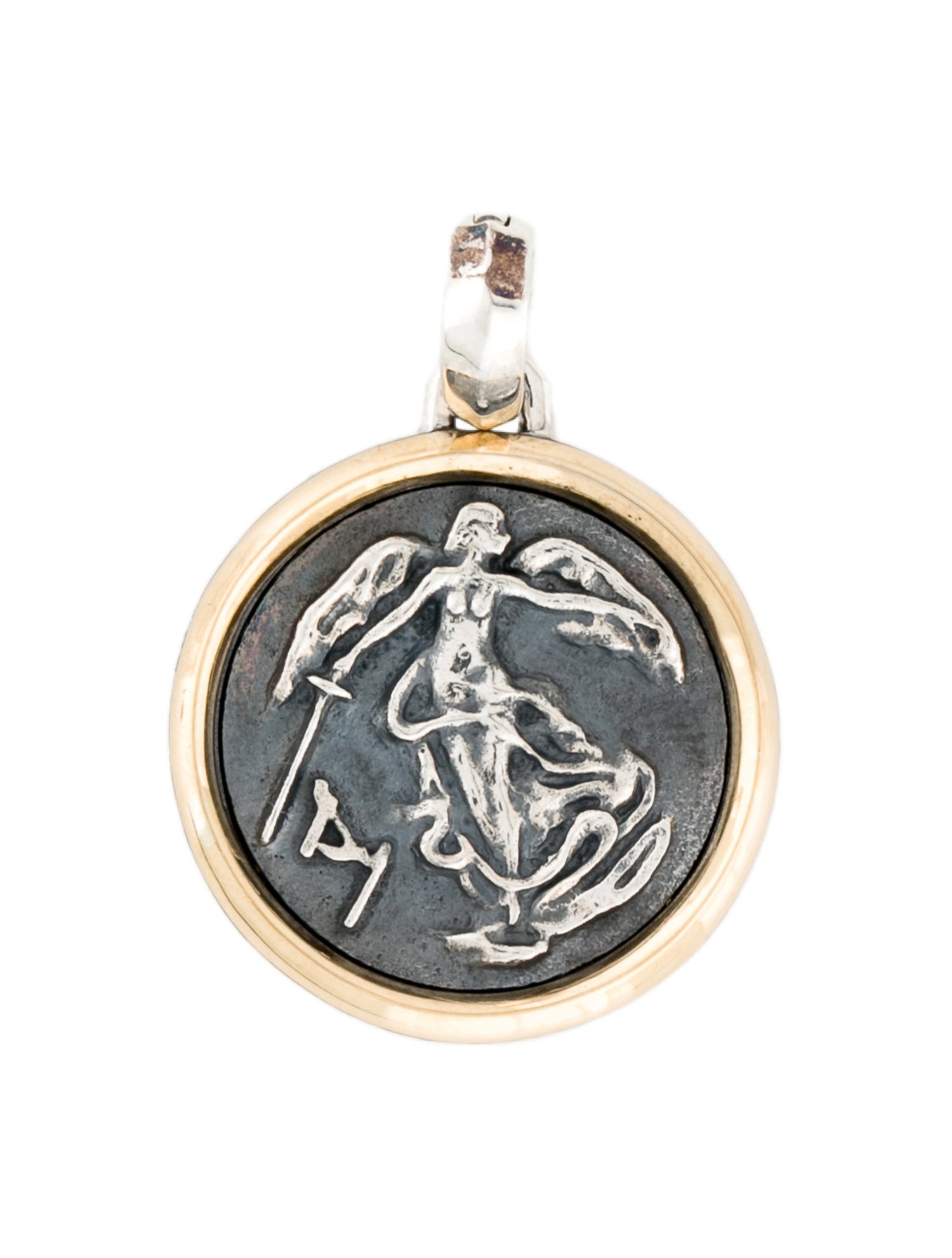 David Yurman Two-Tone Petrvs® Angel Pendant w/ Tags - 18K Yellow Gold ...