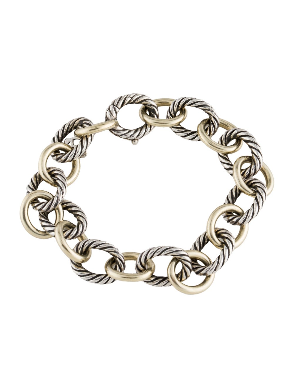 David Yurman Two-Tone Oval Link Bracelet - 18K Yellow Gold Link ... David Yurman Two-Tone Oval Link Bracelet - 18K Yellow Gold Link ...