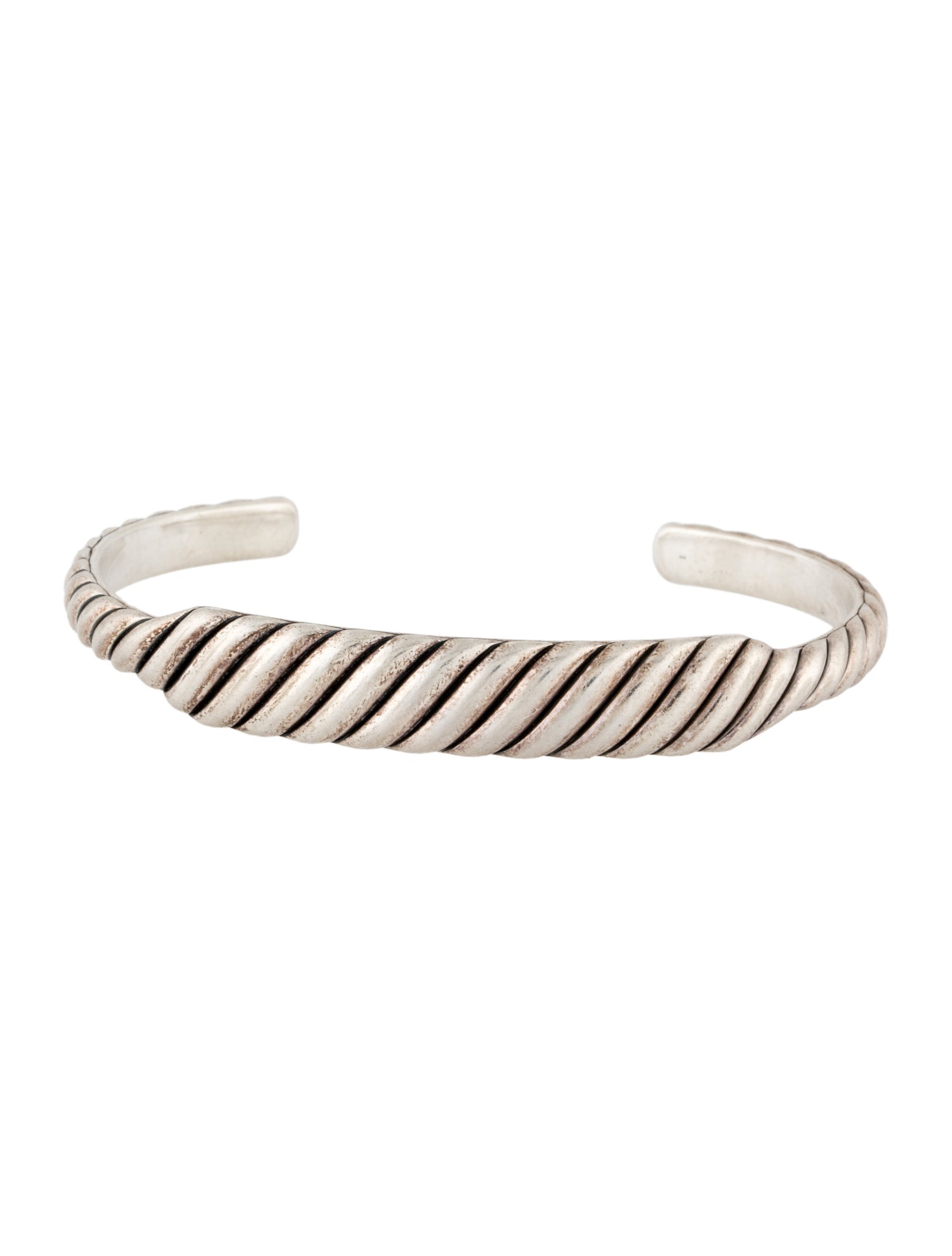 David Yurman Sculpted Cable Contour Cuff Bracelet - Sterling Silver ...