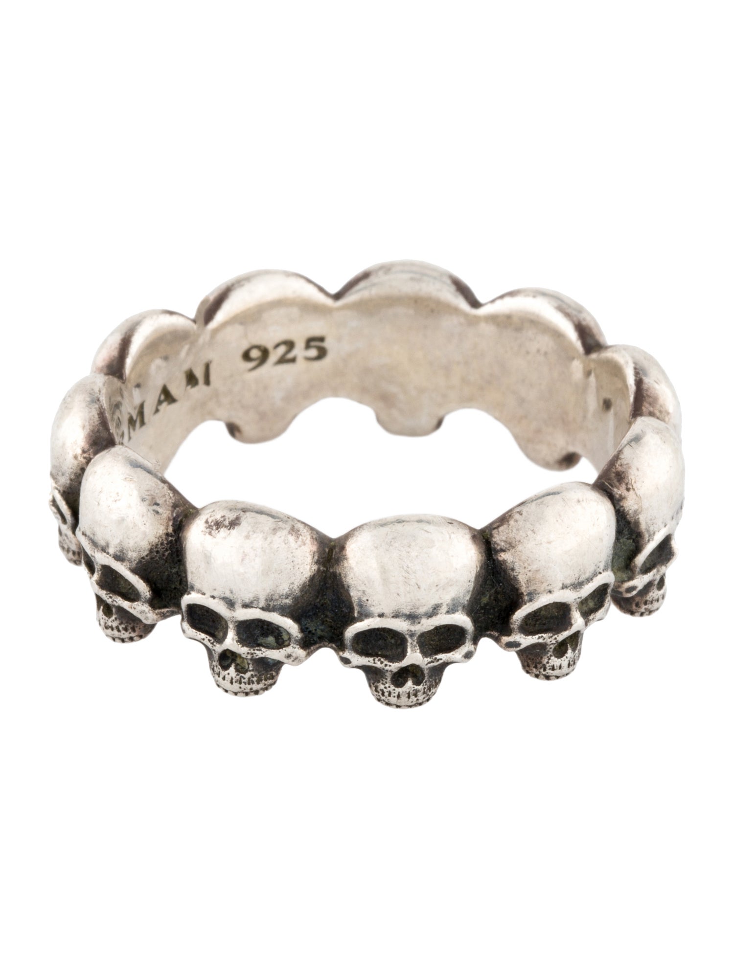 David Yurman Memento Mori Skull Band Ring - Sterling Silver Band, Rings ...