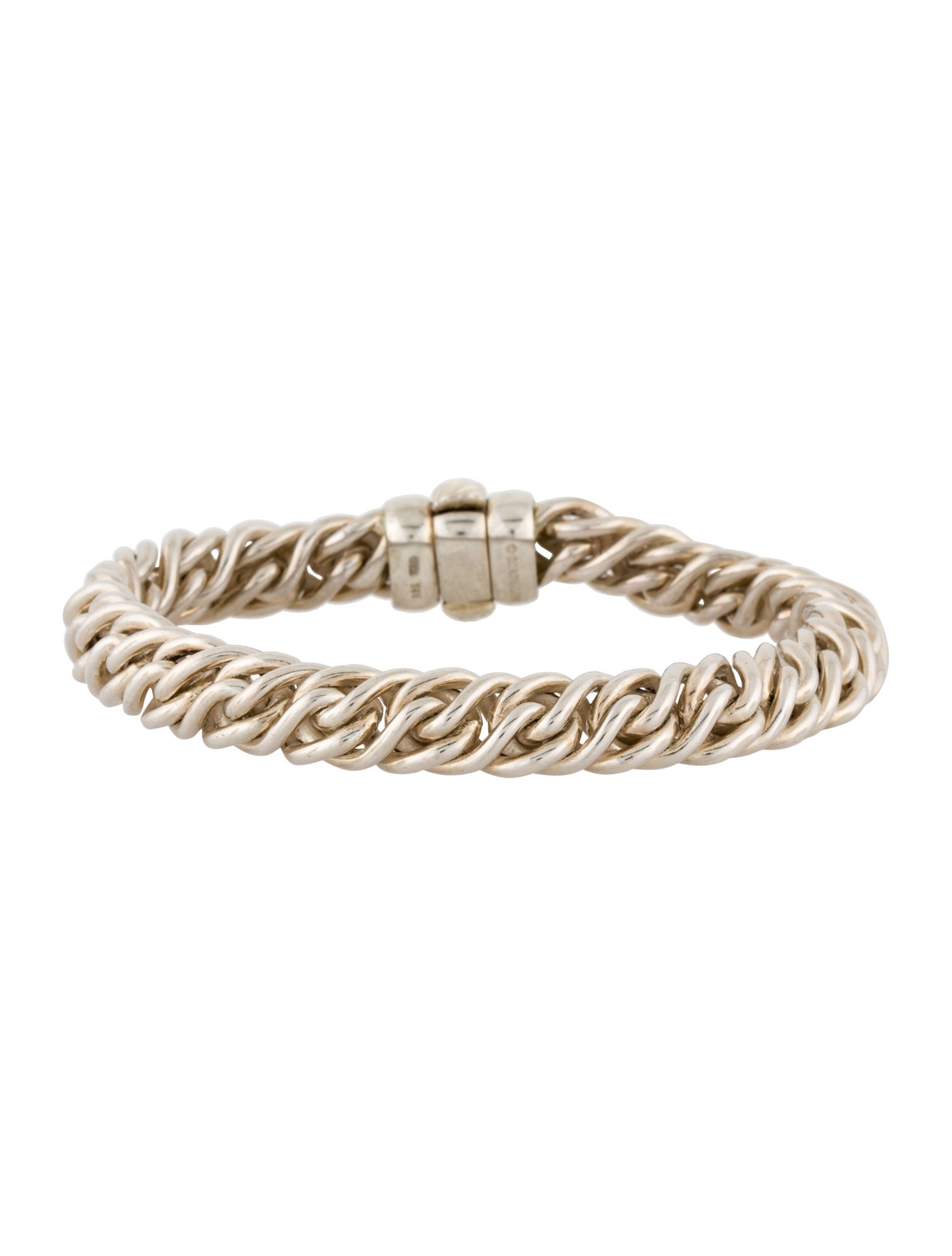 David Yurman Woven Chain Link Bracelet - 925 Sterling Silver Link ...