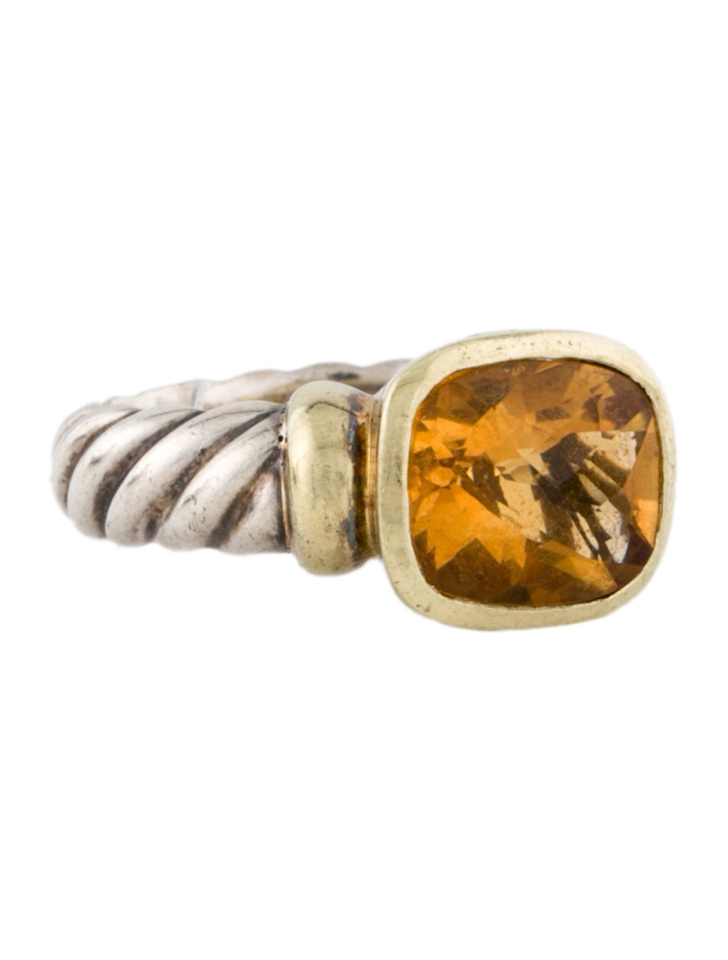 David Yurman Citrine Noblesse Ring - 14K Yellow Gold Cocktail Ring ...