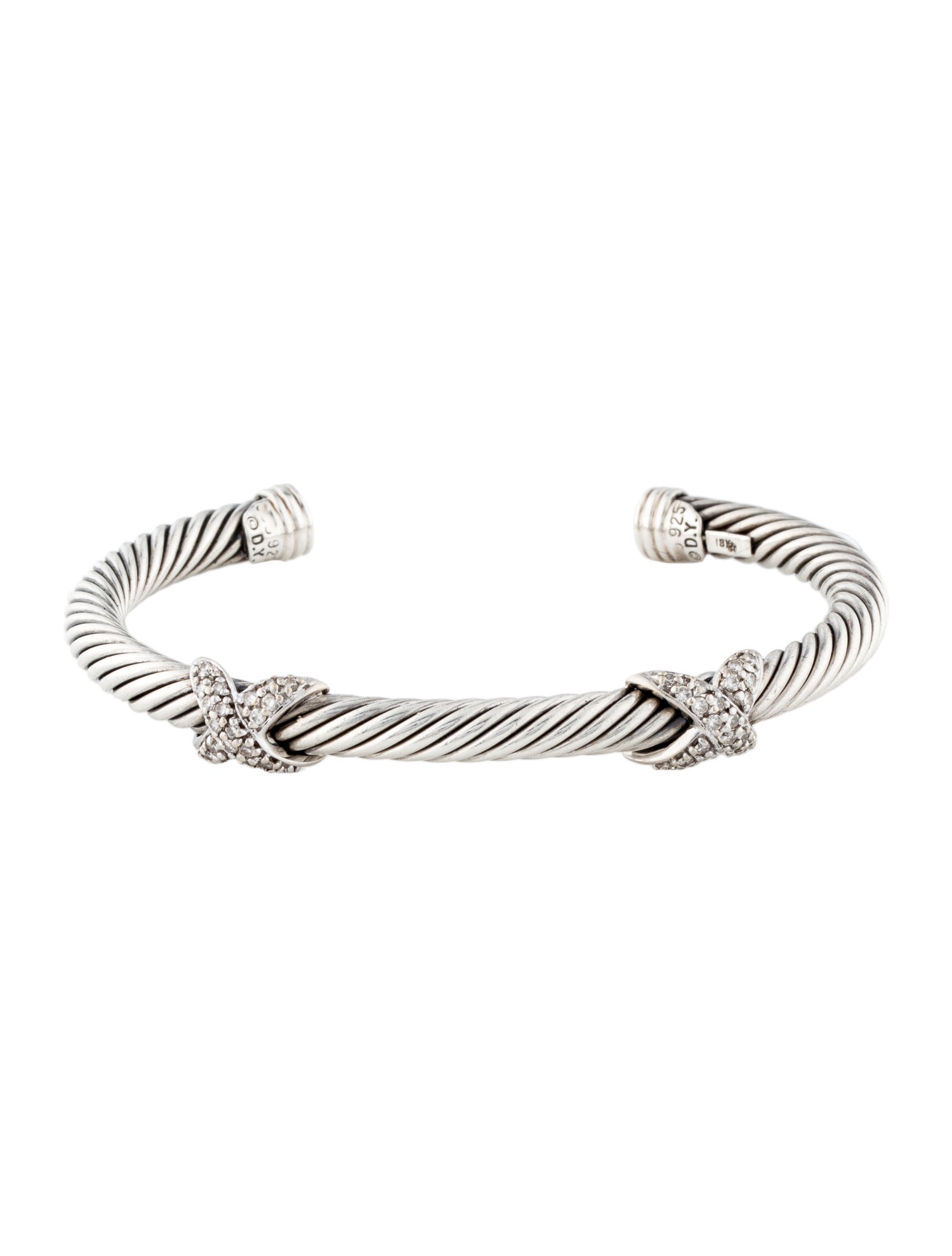David Yurman Two-Tone X Crossover Cuff Bracelet - 18K Yellow Gold Cuff ...