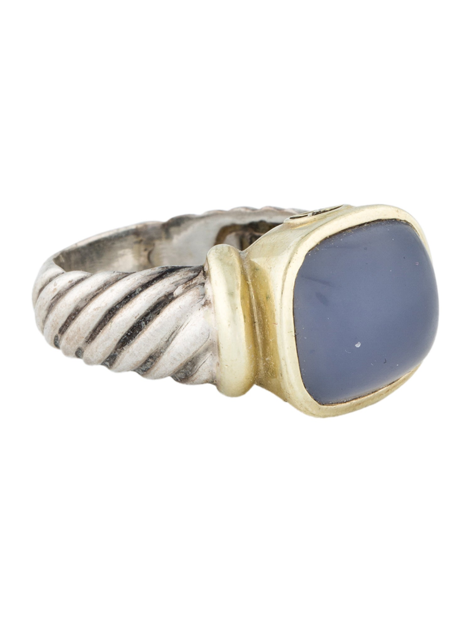 David Yurman Dyed Chalcedony Albion Cocktail Ring - Sterling Silver ...