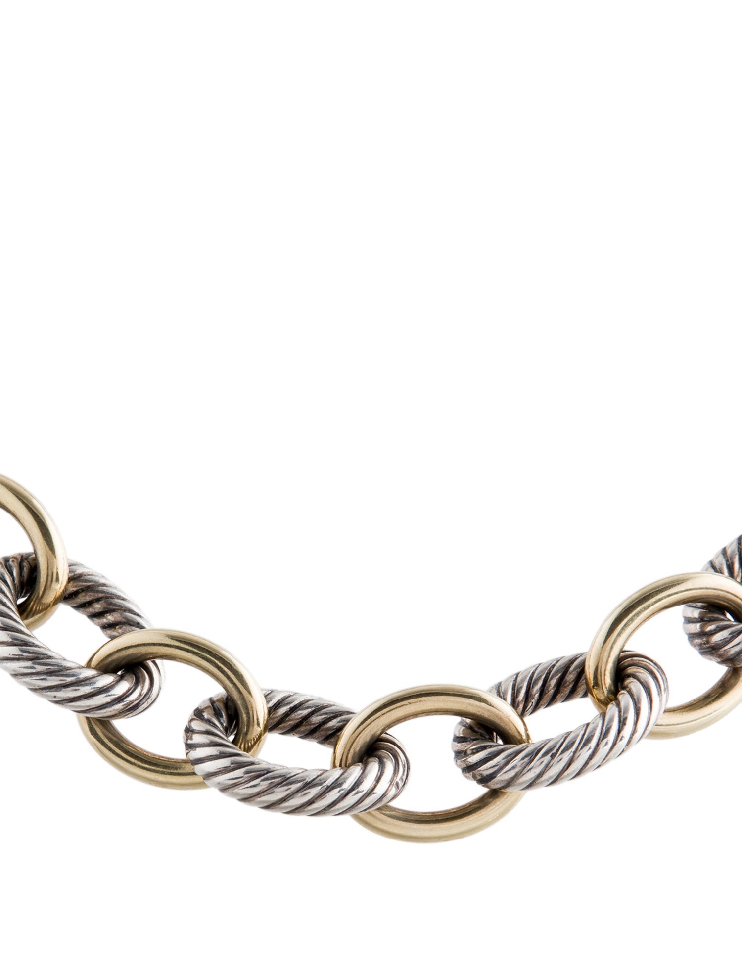 David Yurman Two-Tone Extra-Large Oval Link Chain Necklace - Chain ...