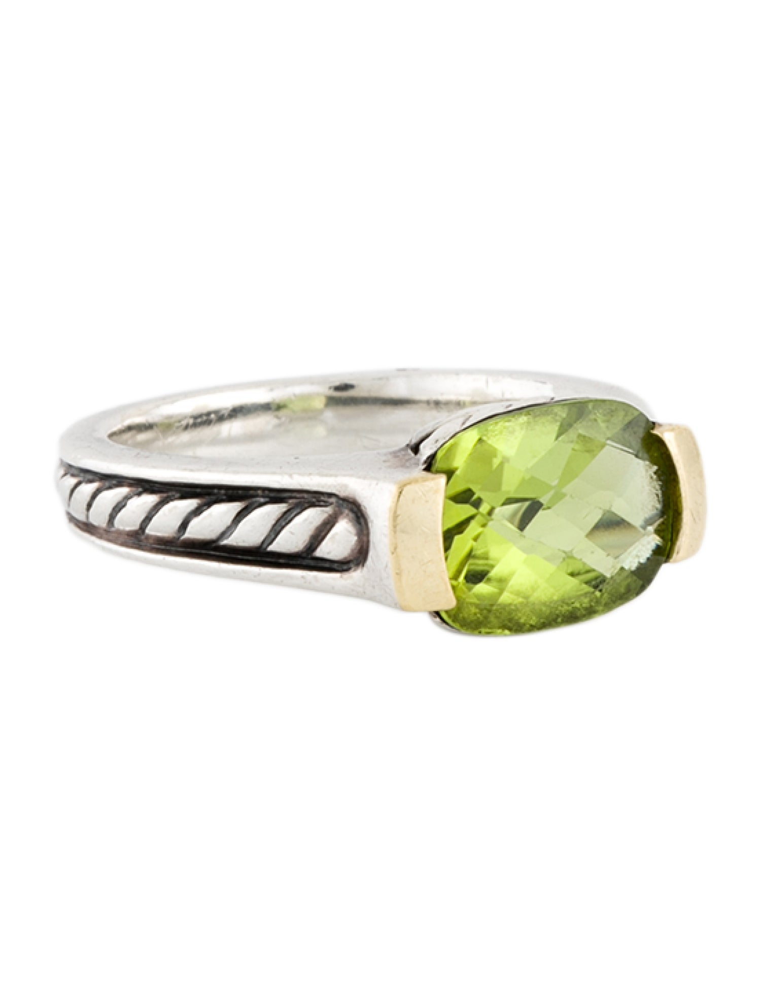 David Yurman Peridot Ring - 18K Yellow Gold Cocktail Ring, Rings ...