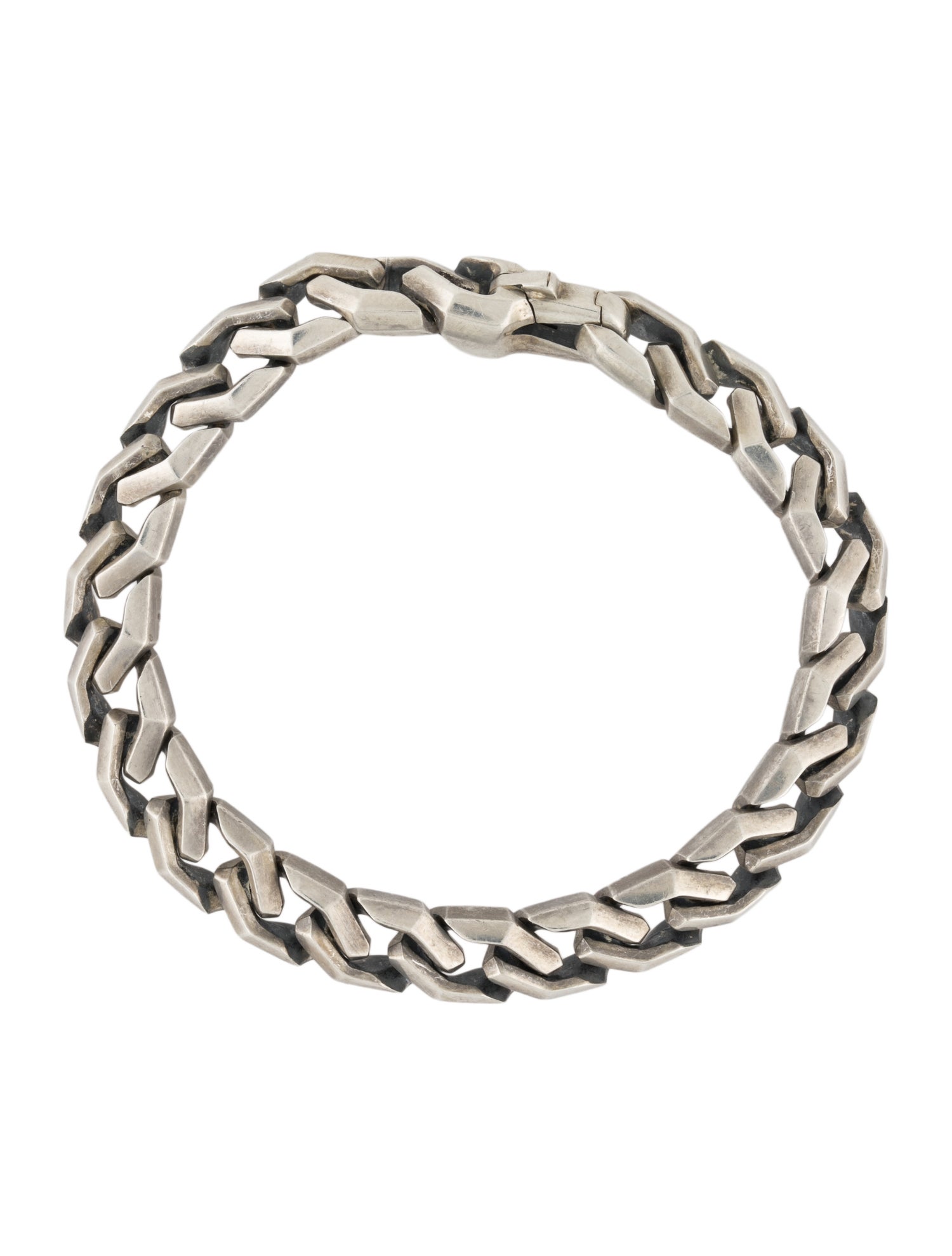 David Yurman Curb Chain Angular Link Bracelet - Sterling Silver Link ...
