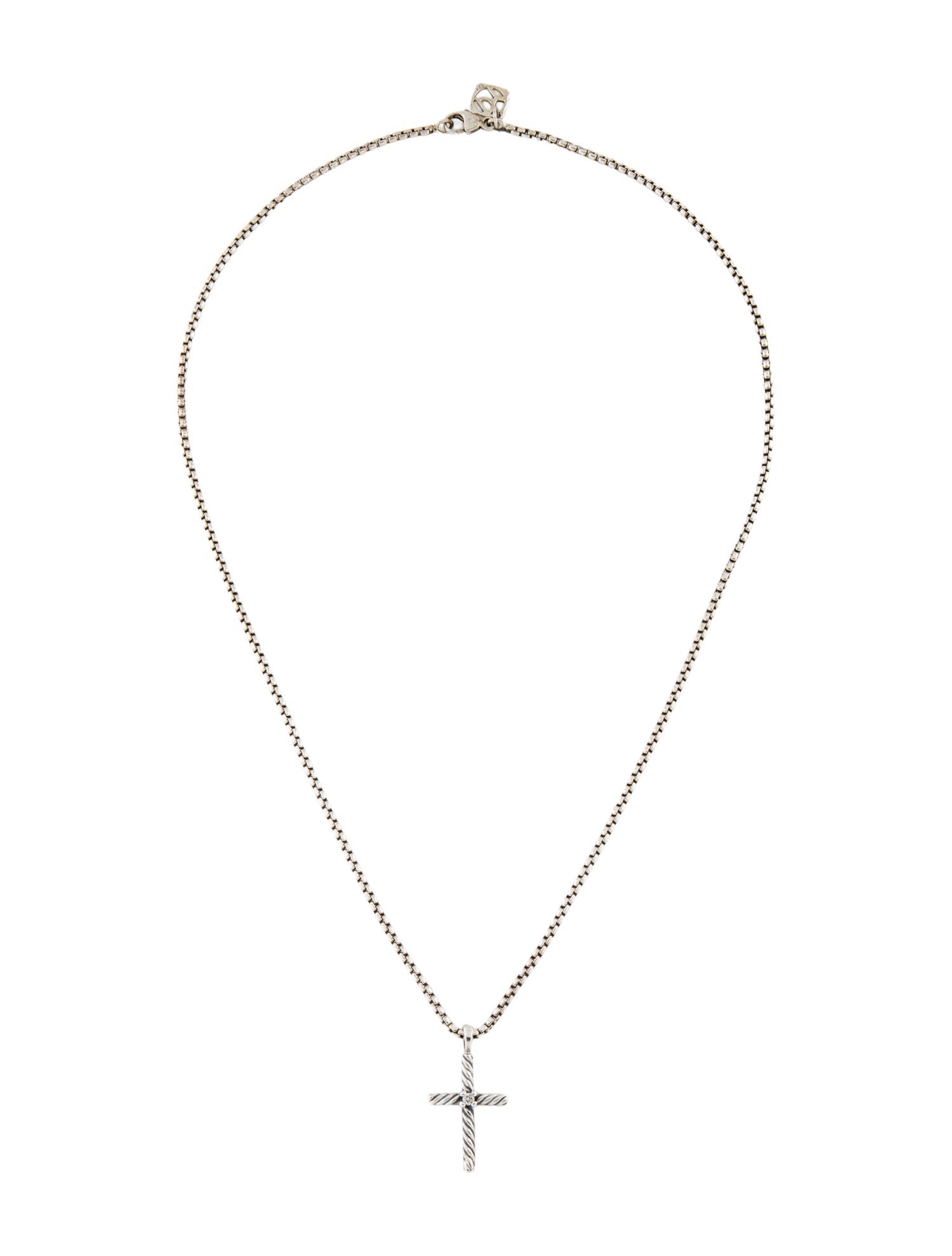 David Yurman Diamond X Cross Necklace - 14K Yellow Gold Pendant ...