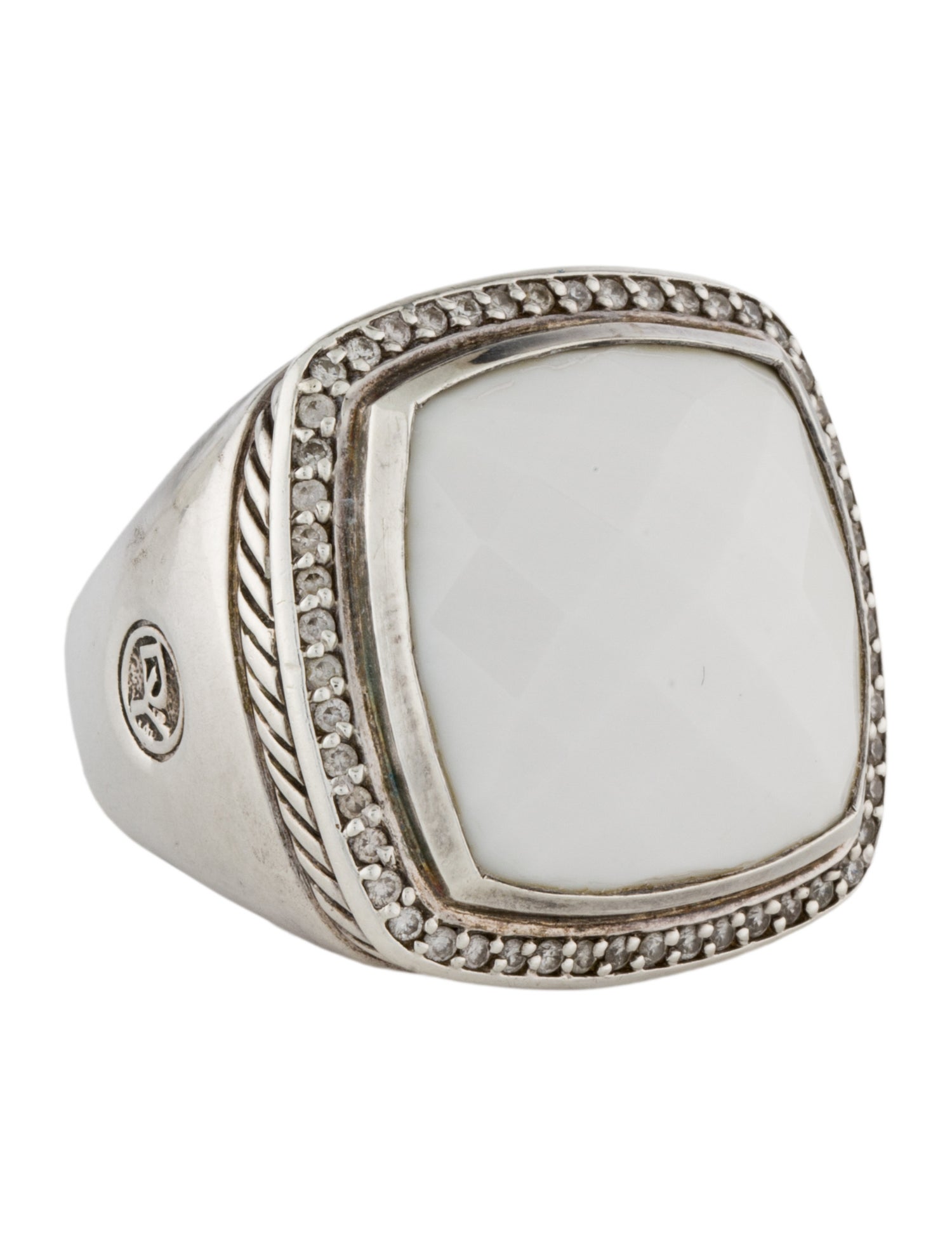 David Yurman Chalcedony & Diamond Albion Ring - Sterling Silver ...