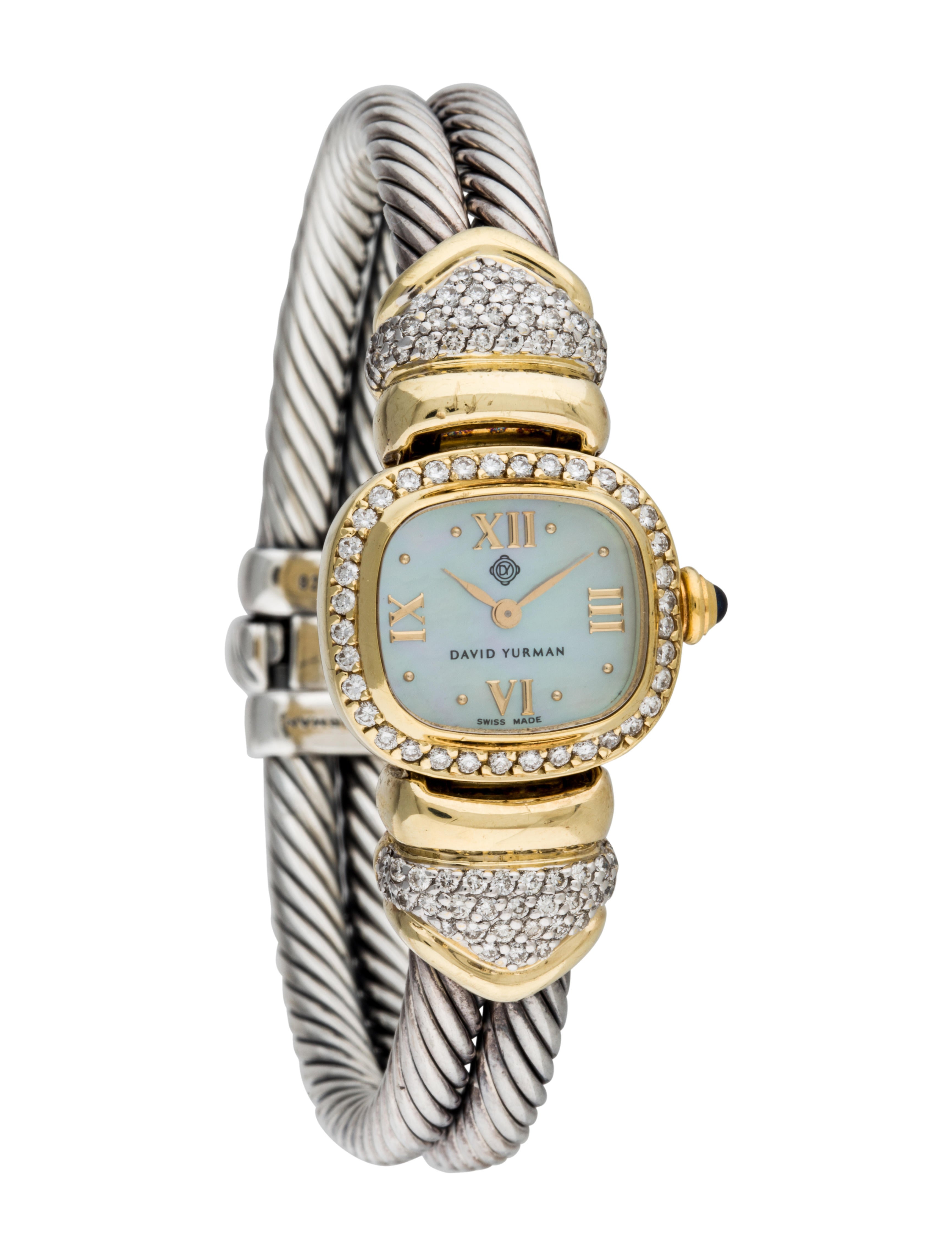 David Yurman Diamond Cable Bracelet Watch - Bracelet - DVY30271 | The ...