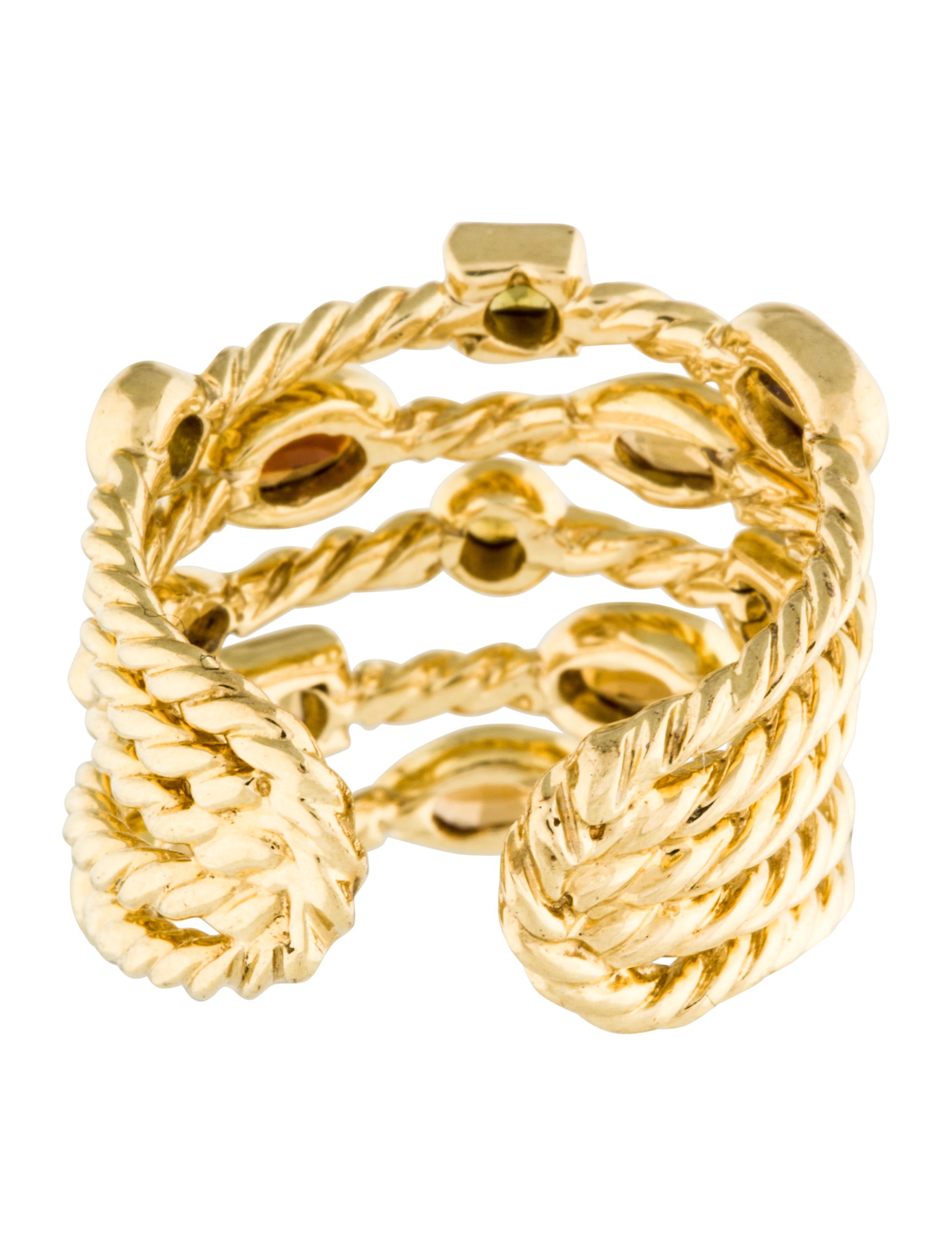 David Yurman 18K Multistone Confetti Ring - Rings - DVY38392 | The RealReal