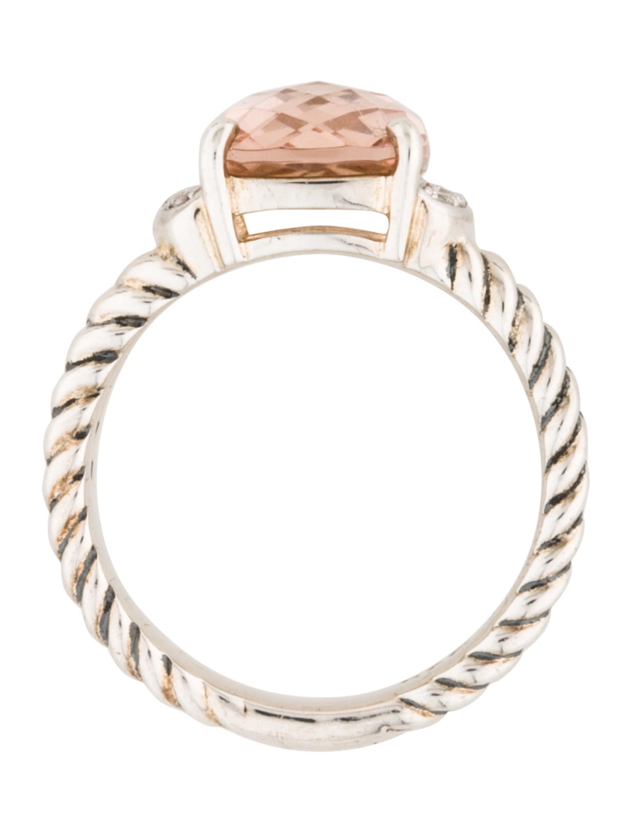 David Yurman Morganite & Diamond Petite Wheaton Ring - Rings - DVY40501 ...