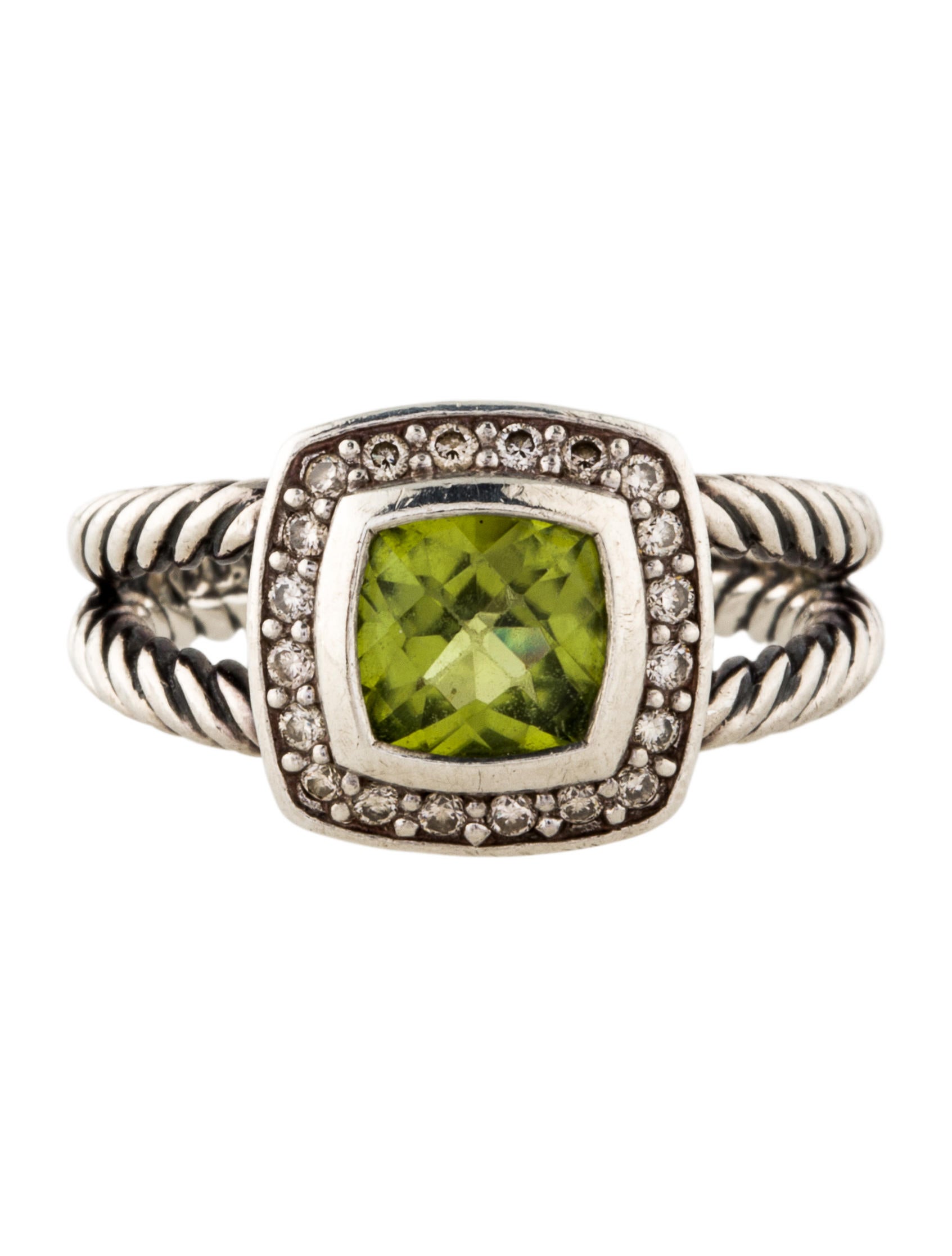 David Yurman Diamond & Peridot Petite Albion Ring - Rings - DVY41314 ...