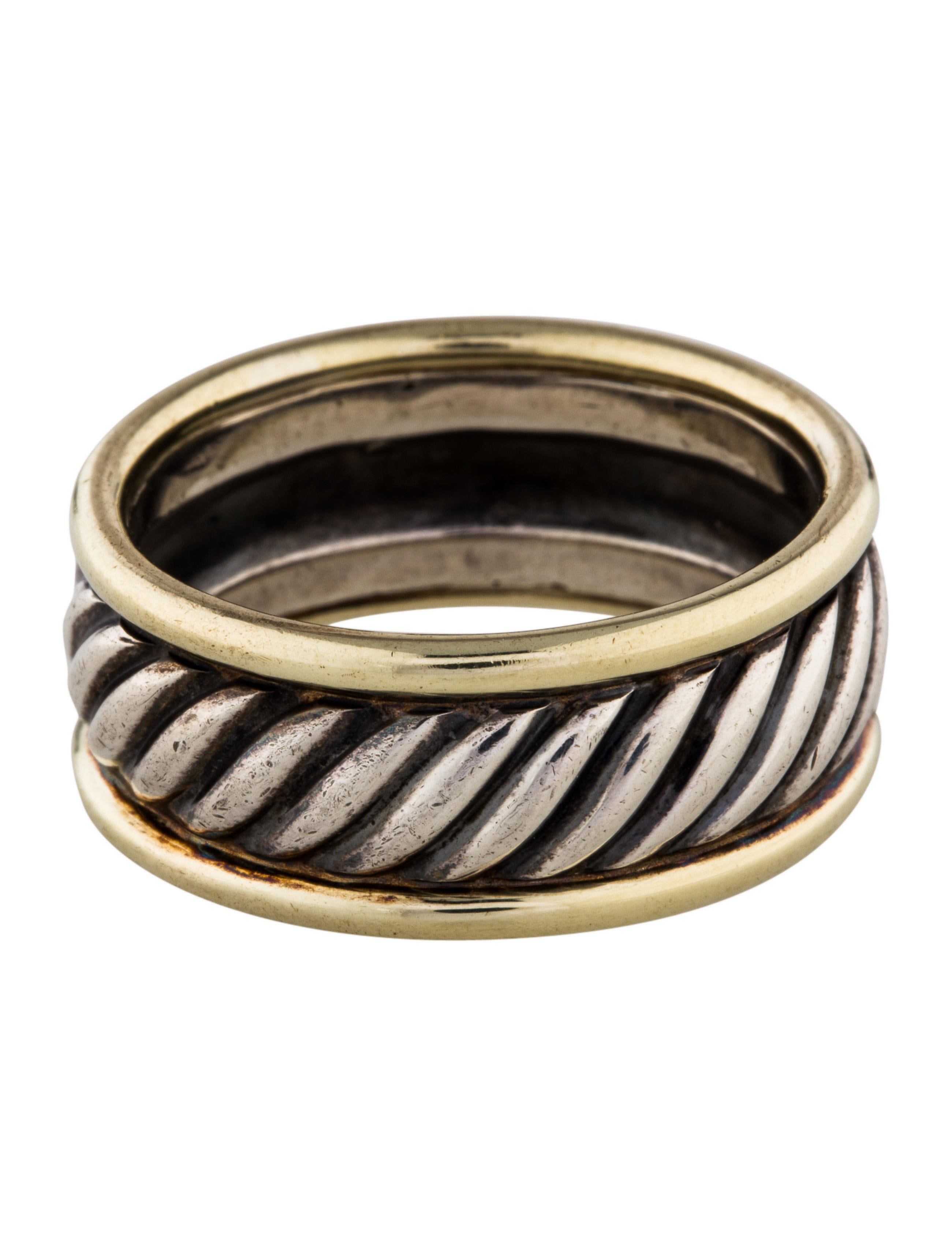 David Yurman Two-Tone Cable Band - Rings - DVY41868 | The RealReal