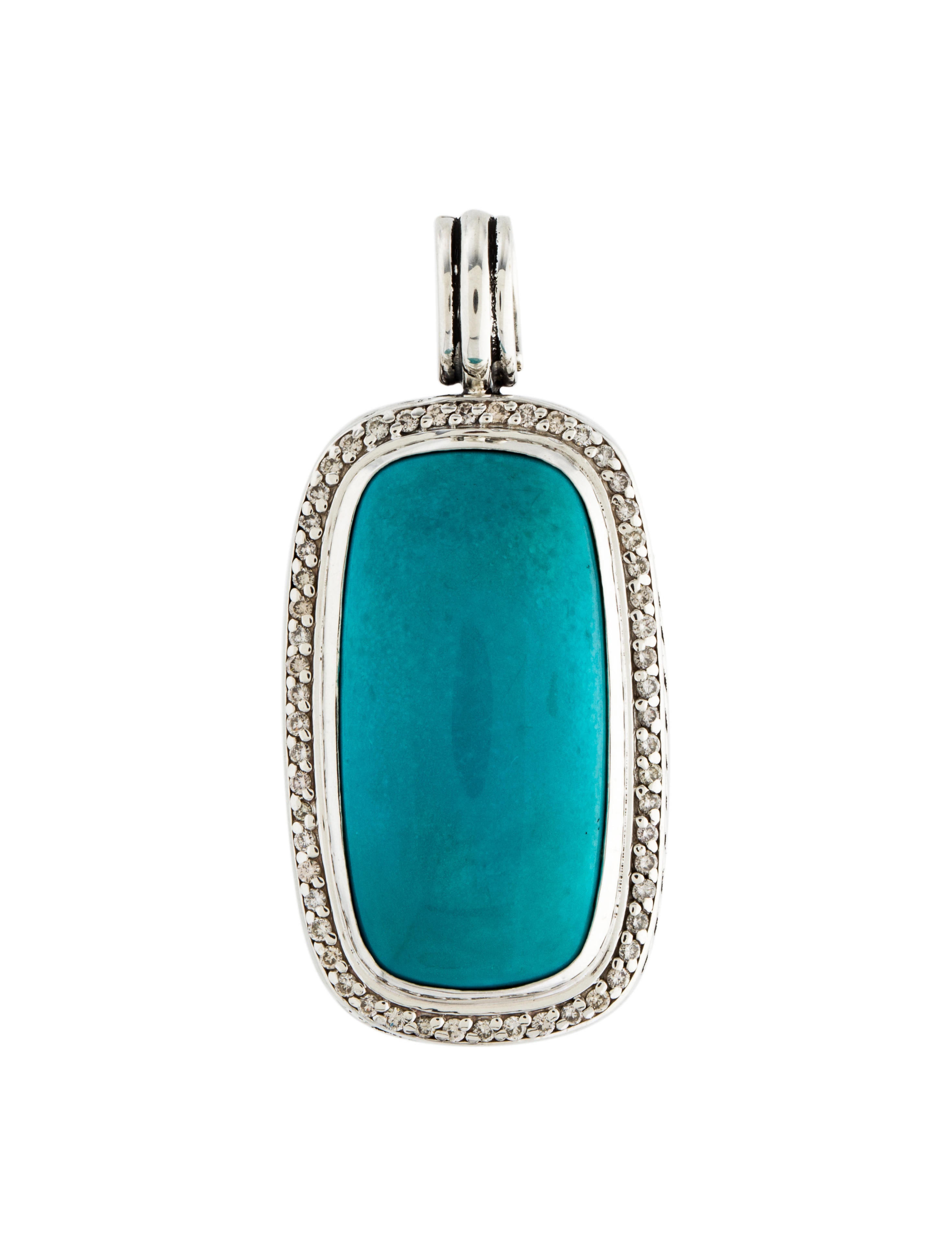 David Yurman Turquoise & Diamond Pendant - Necklaces - DVY42700 | The ...